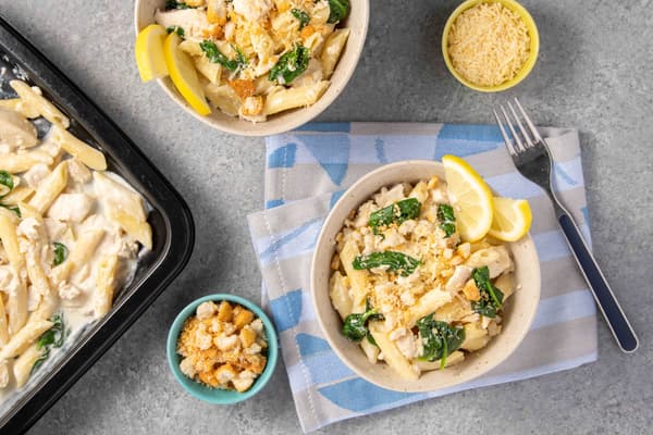 Creamy Rockefeller Chicken Penne Recipe - Home Chef