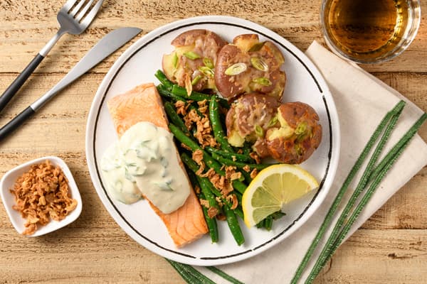 Salmon and Scallion Aioli Recipe - Home Chef
