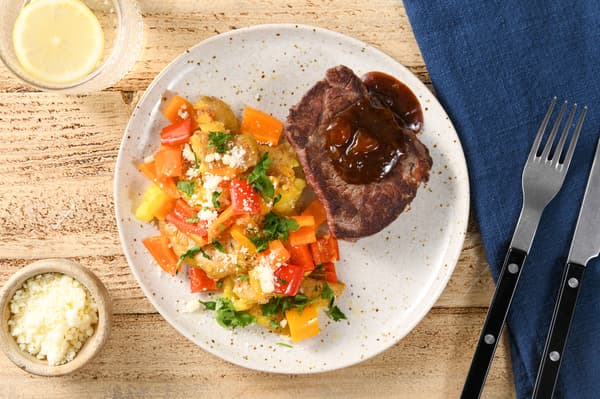 Chipotle-Peach Glazed Steak Recipe - Home Chef