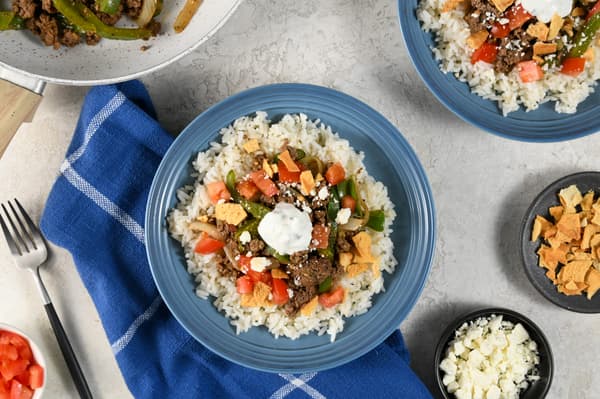 One-Pan Beef Gyro Rice Bowl Recipe - Home Chef