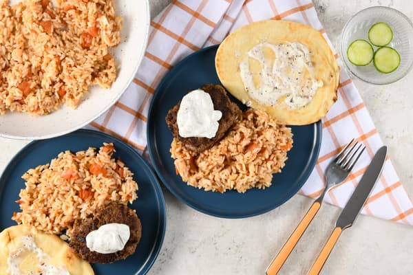 One-Pan Greek-Style Beef Patty Recipe - Home Chef