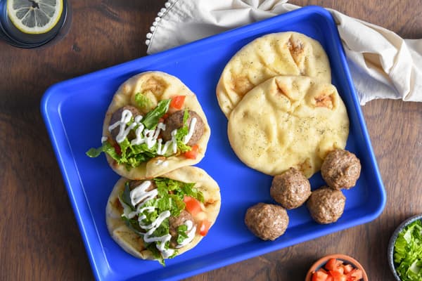 Sheet Pan Beef Meatball Naan Wraps Recipe - Home Chef