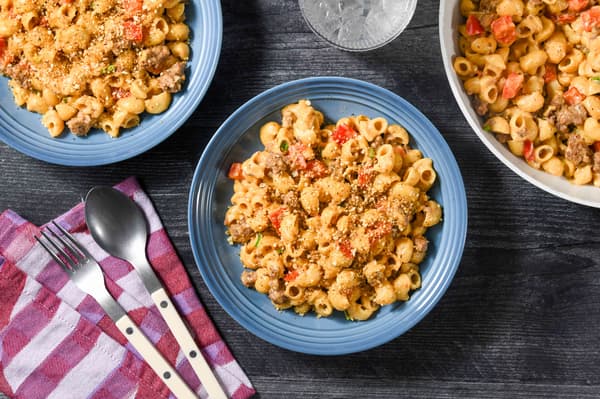Cajun Beef & Cheese Pasta Skillet Recipe - Home Chef