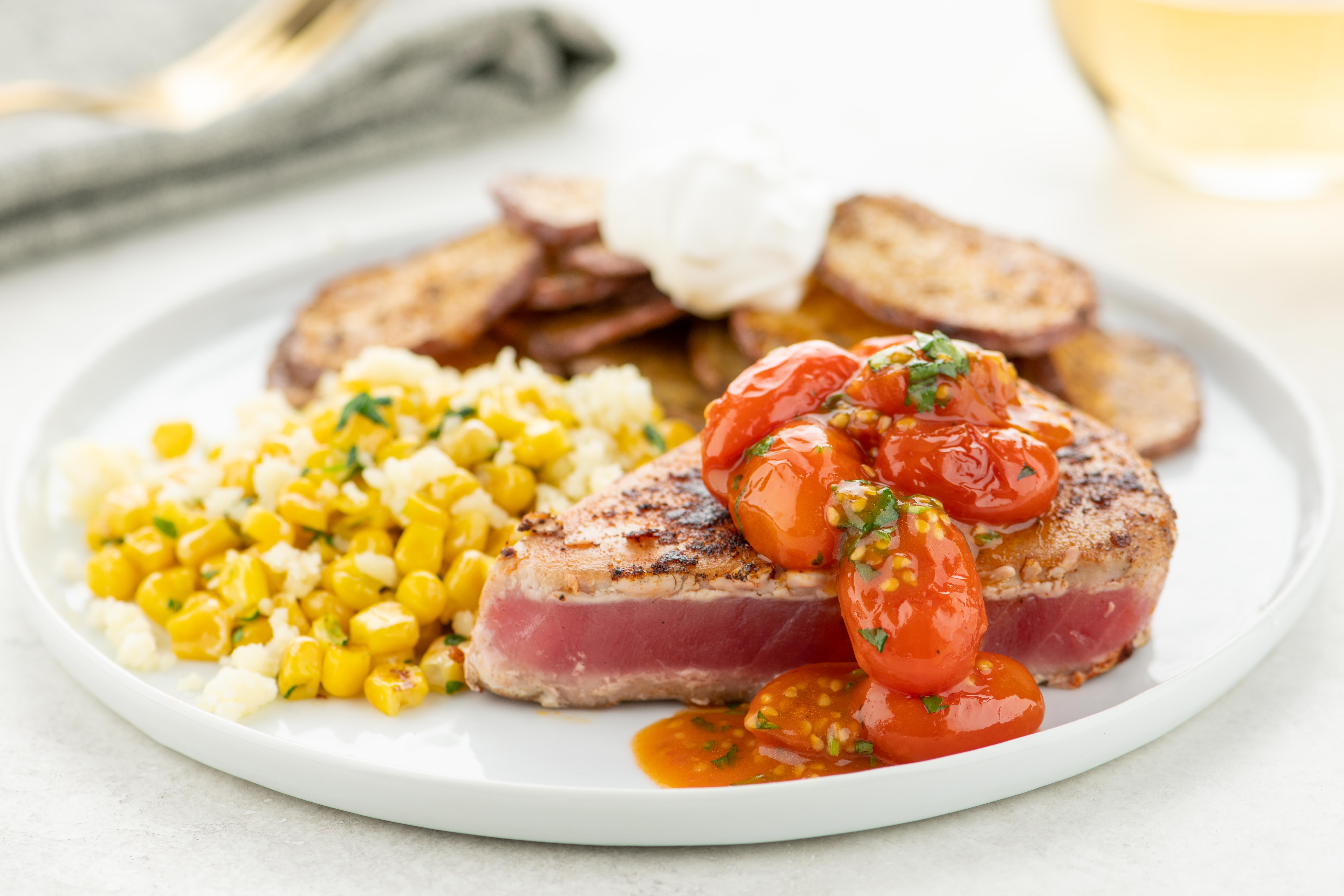 Seared Ahi Tuna and Tomato Lime Salsa Recipe - Home Chef