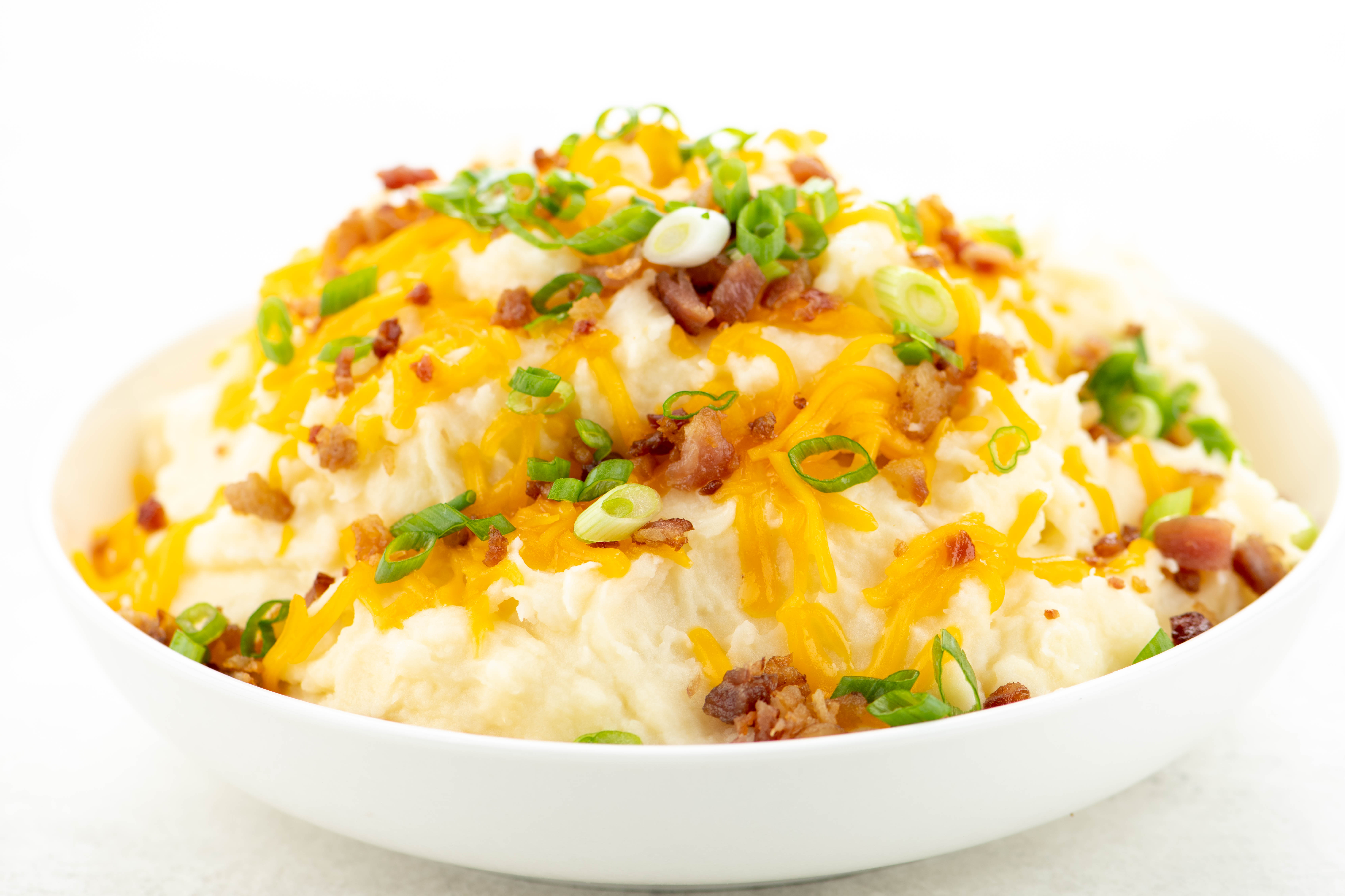 Loaded Mashed Potatoes with Bacon, Cheddar, and Green Onions Recipe ...