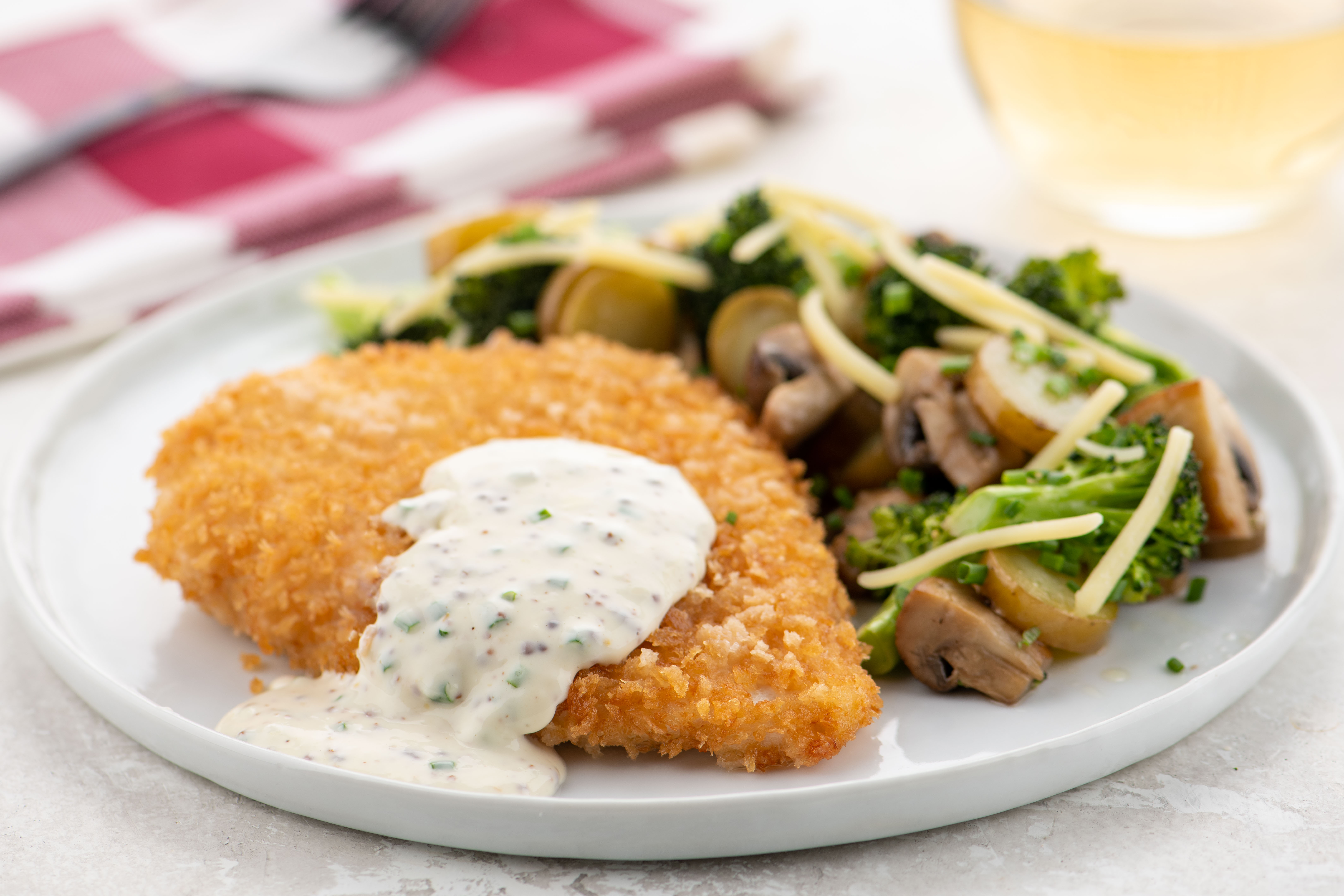 Panko-Crusted Chicken and Pub-Style Mustard Cream Sauce Recipe - Home Chef
