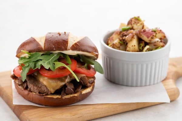 Alpine-Style Steak and Gouda Sandwich with Potato Salad Recipe - Home Chef