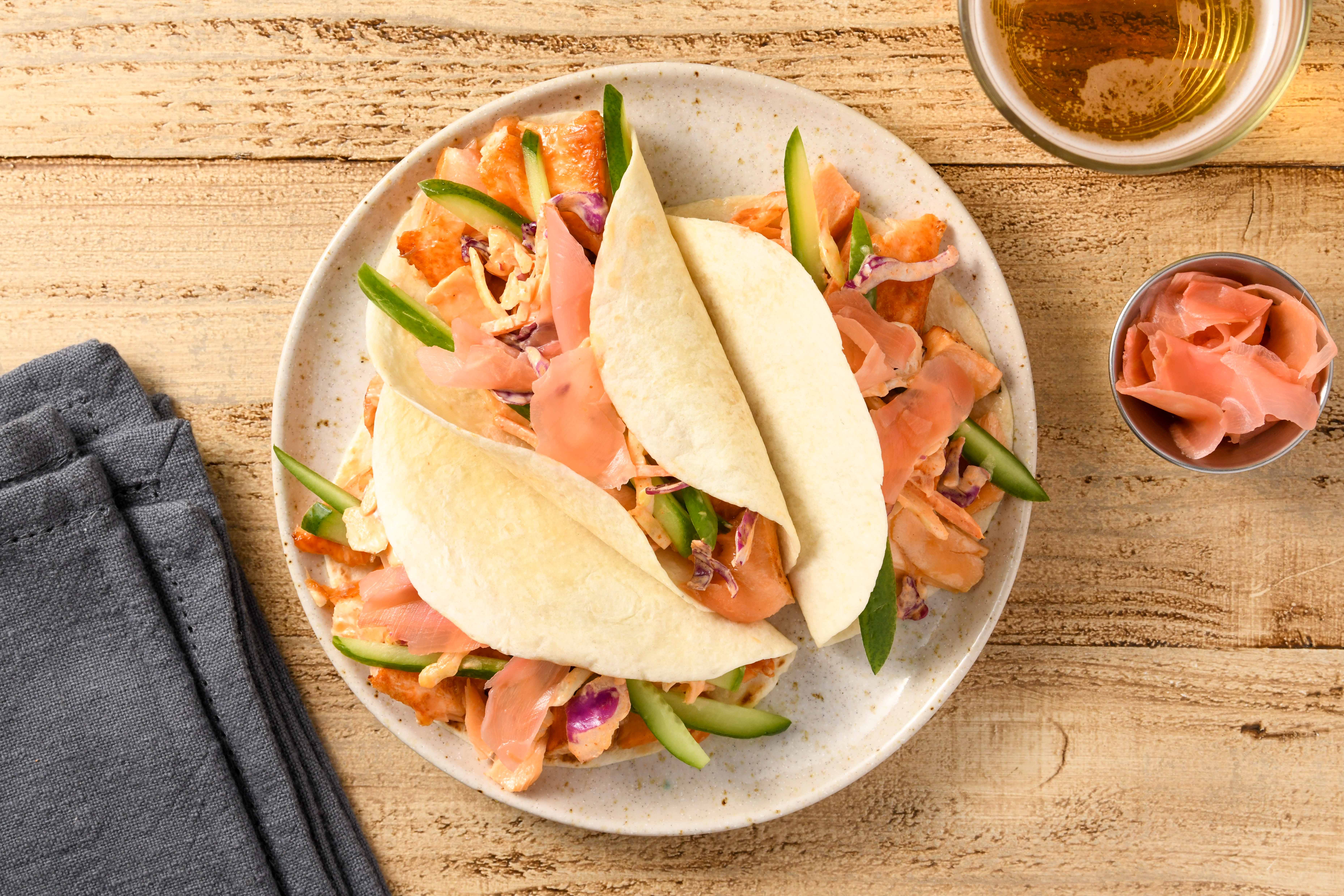 Spicy Salmon Roll Tacos Recipe - Home Chef