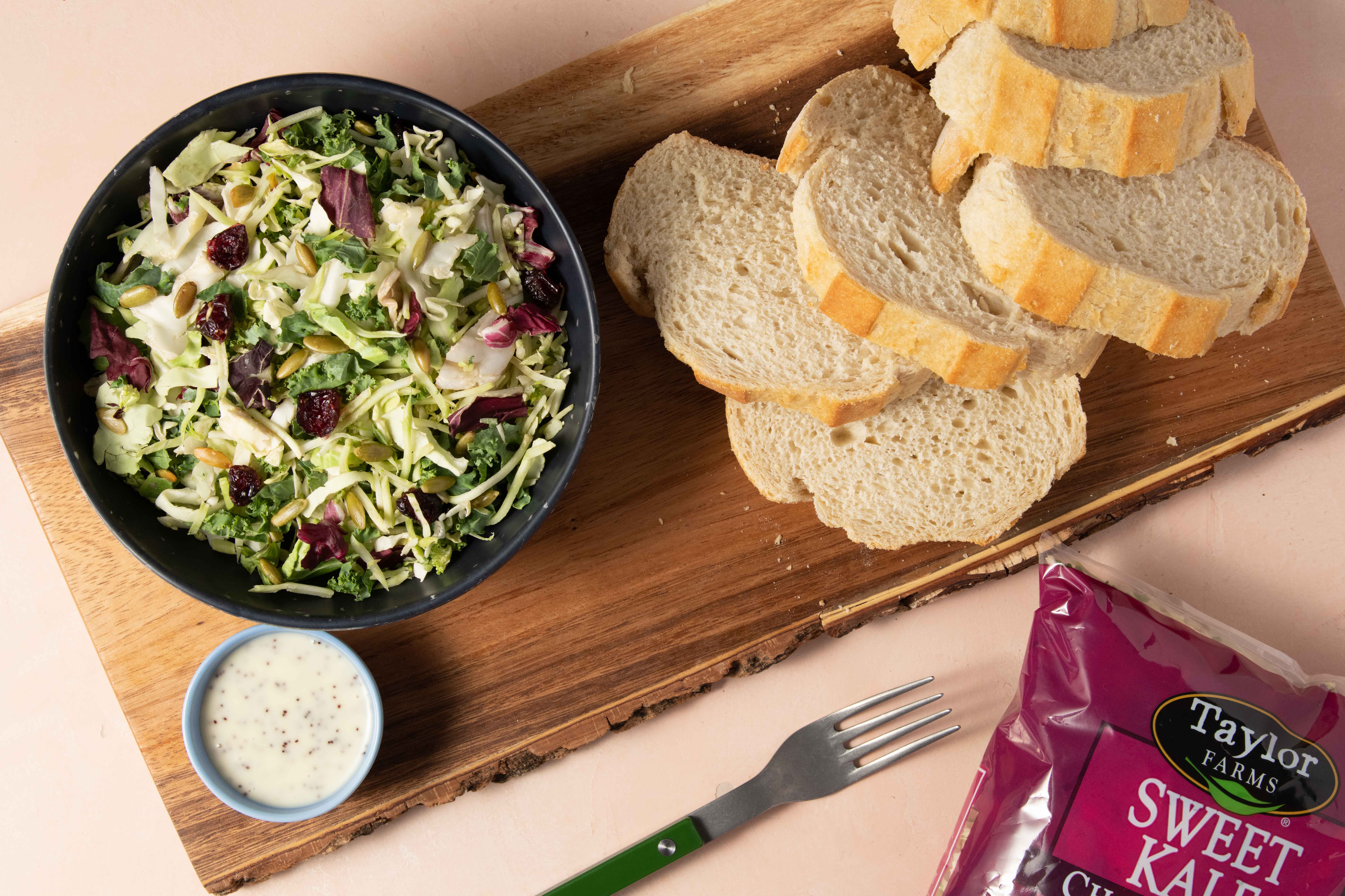Sourdough Demi Loaf & Sweet Kale Chopped Salad Recipe - Home Chef