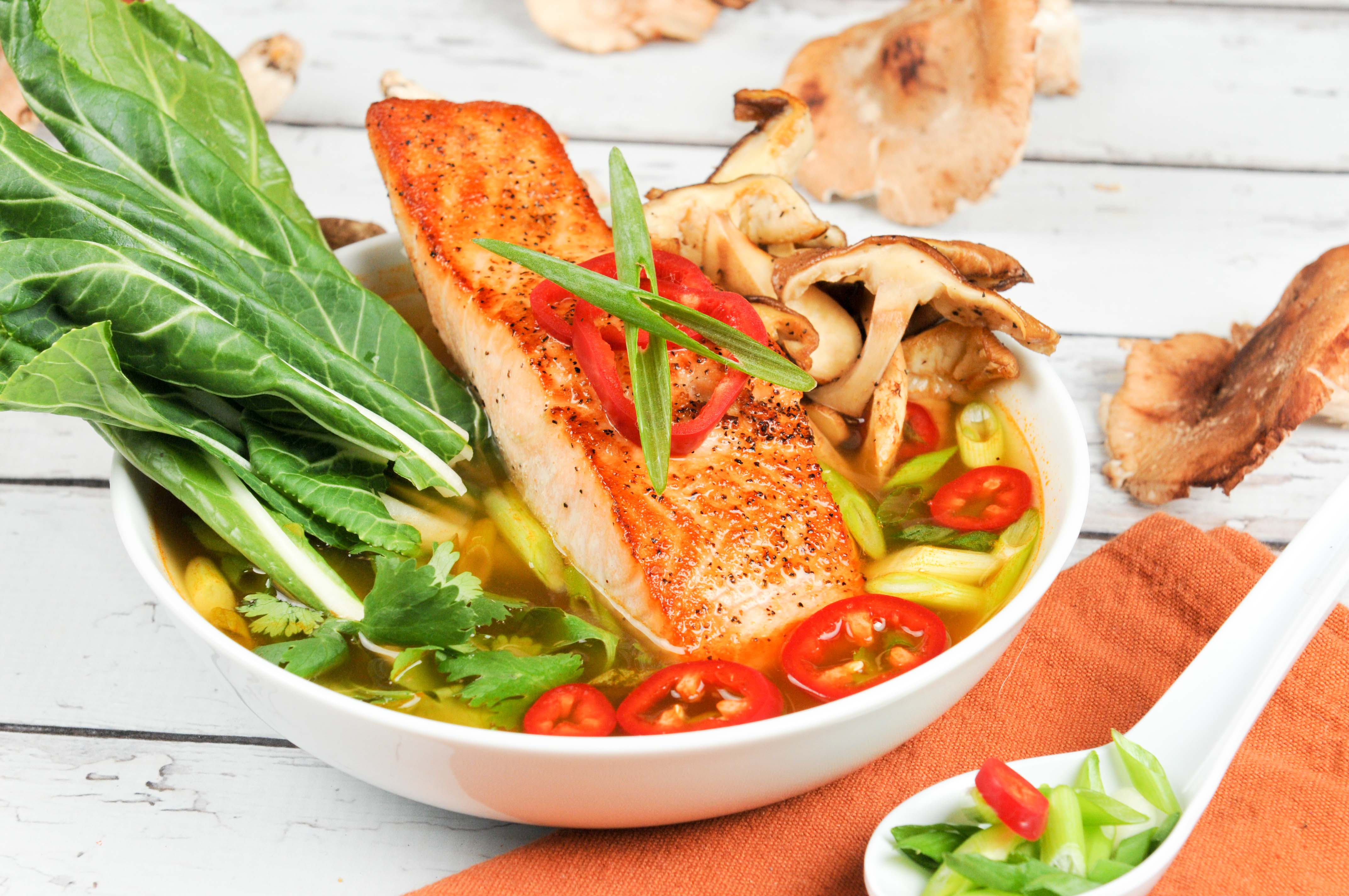 Salmon in Lemongrass-Ginger Broth Recipe - Home Chef