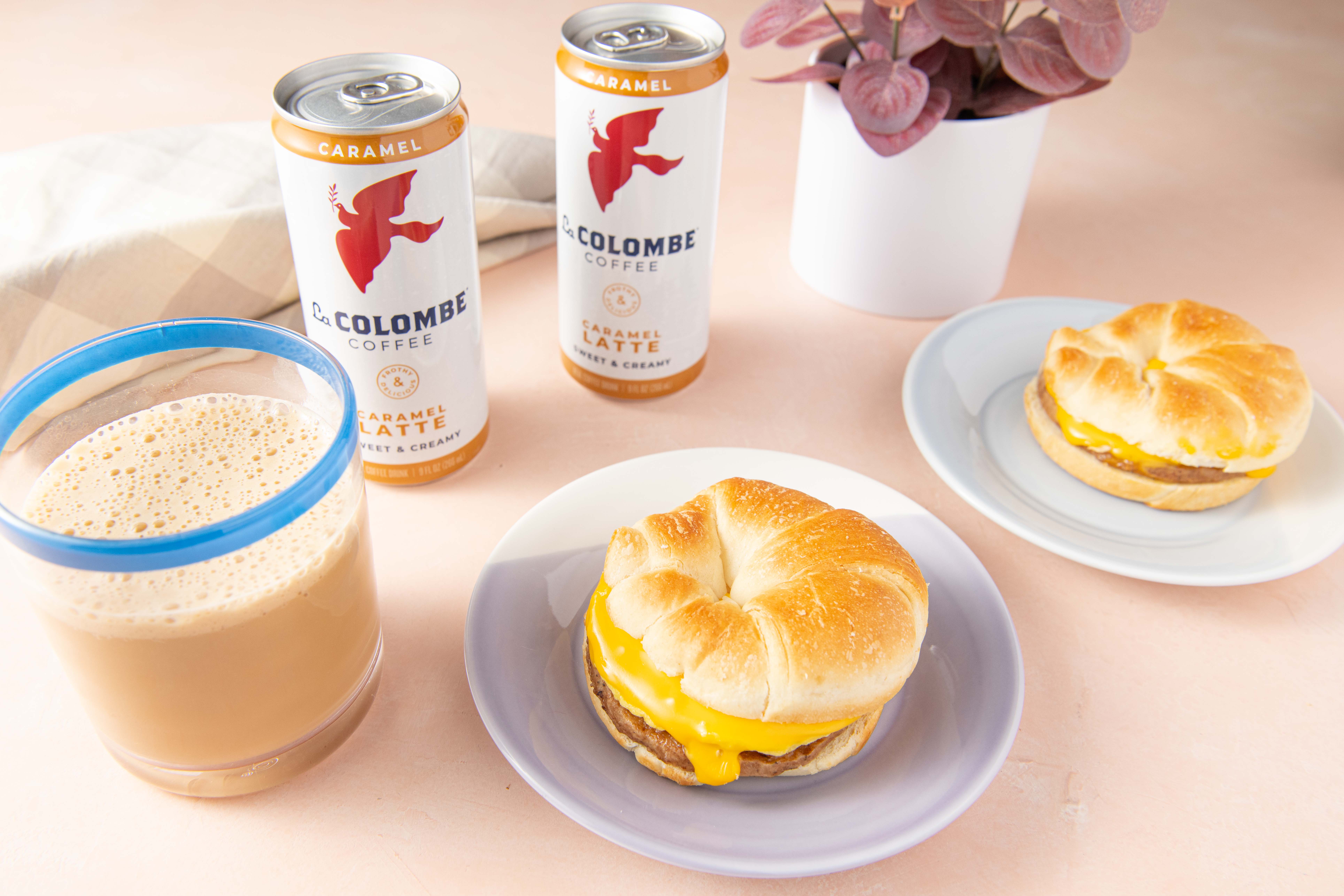Sausage, Egg & Cheese Croissant & Caramel Draft Latte Recipe - Home Chef