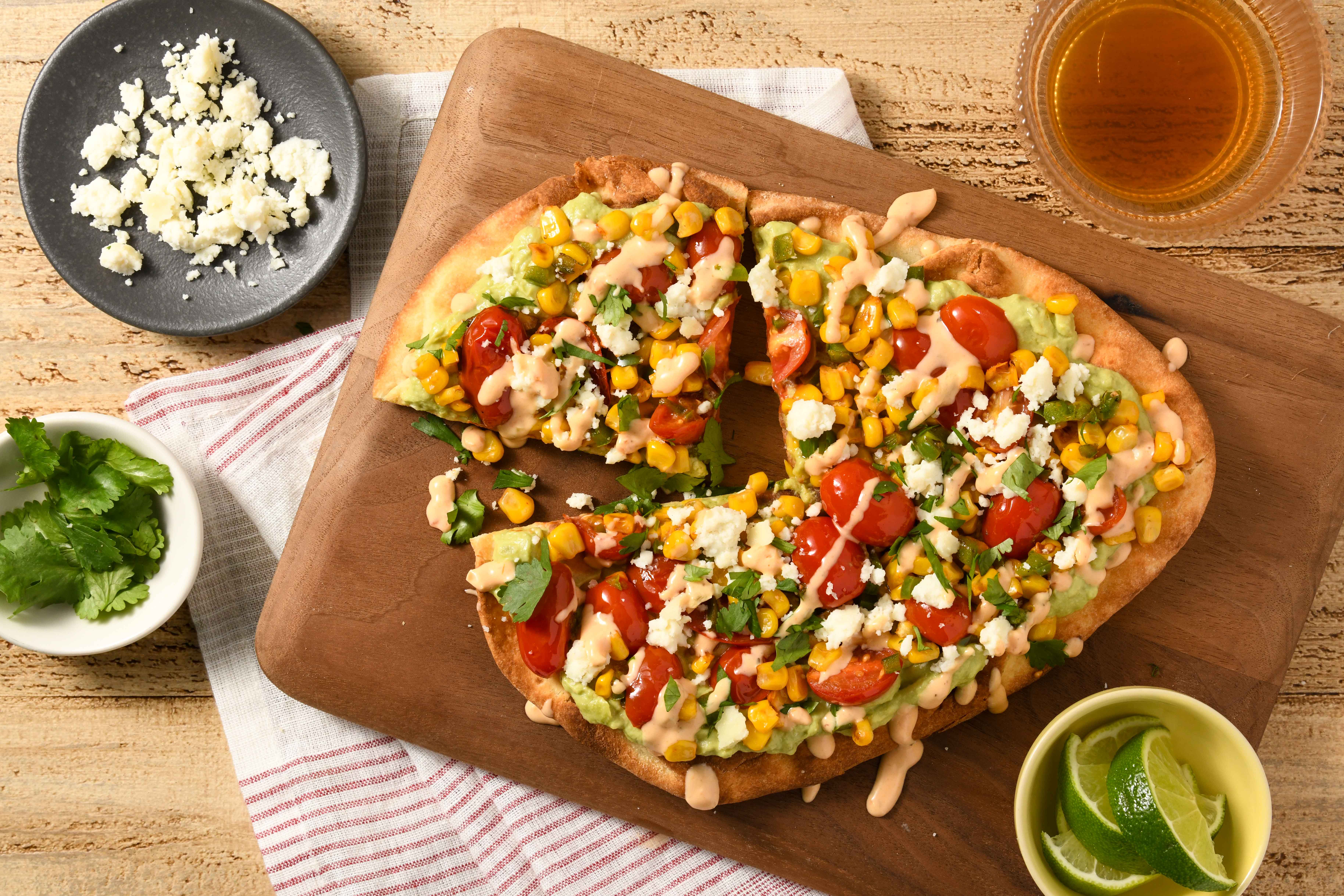 Fiesta Corn & Guacamole Flatbread Recipe - Home Chef