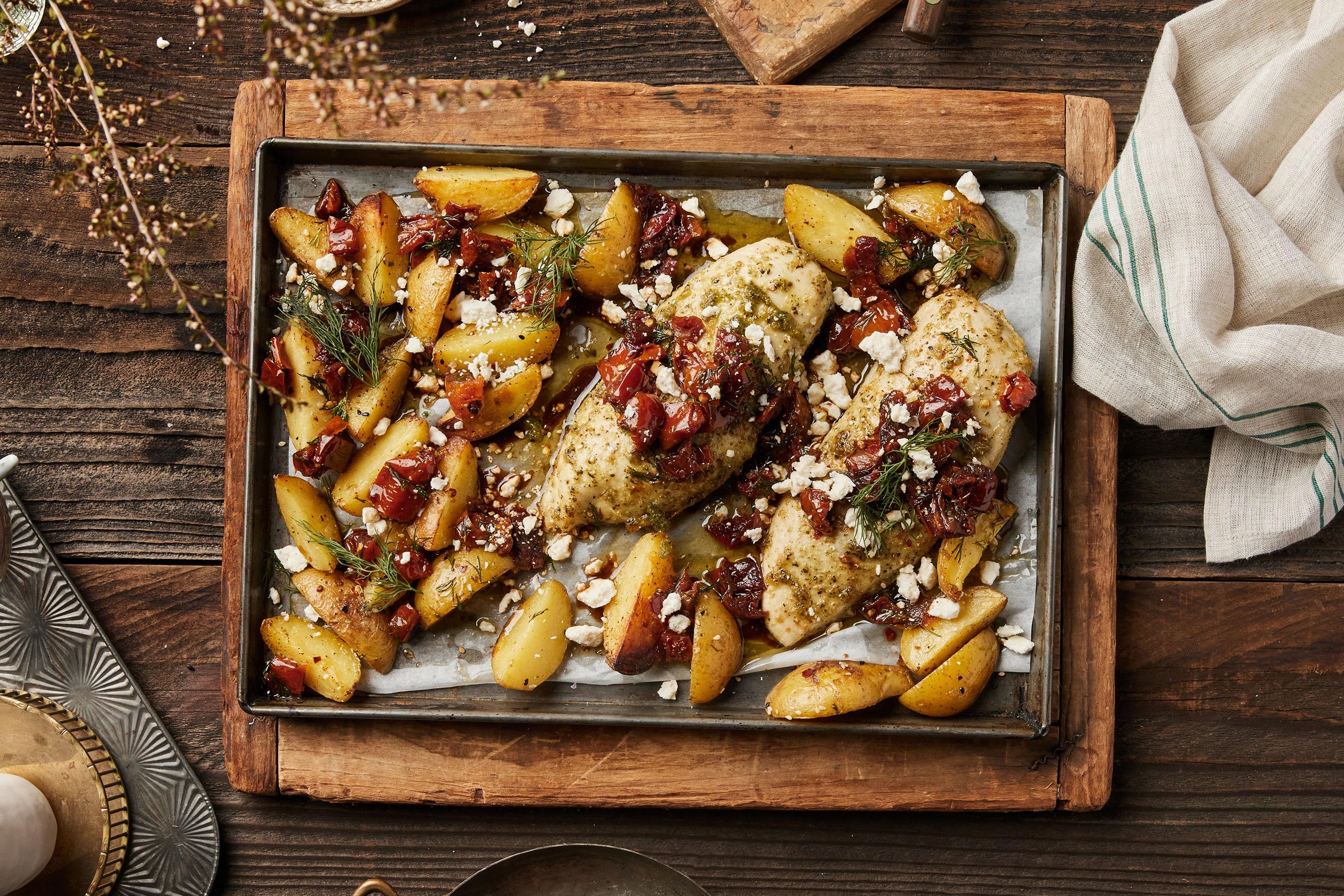 One-Sheet Pesto Chicken Recipe - Home Chef