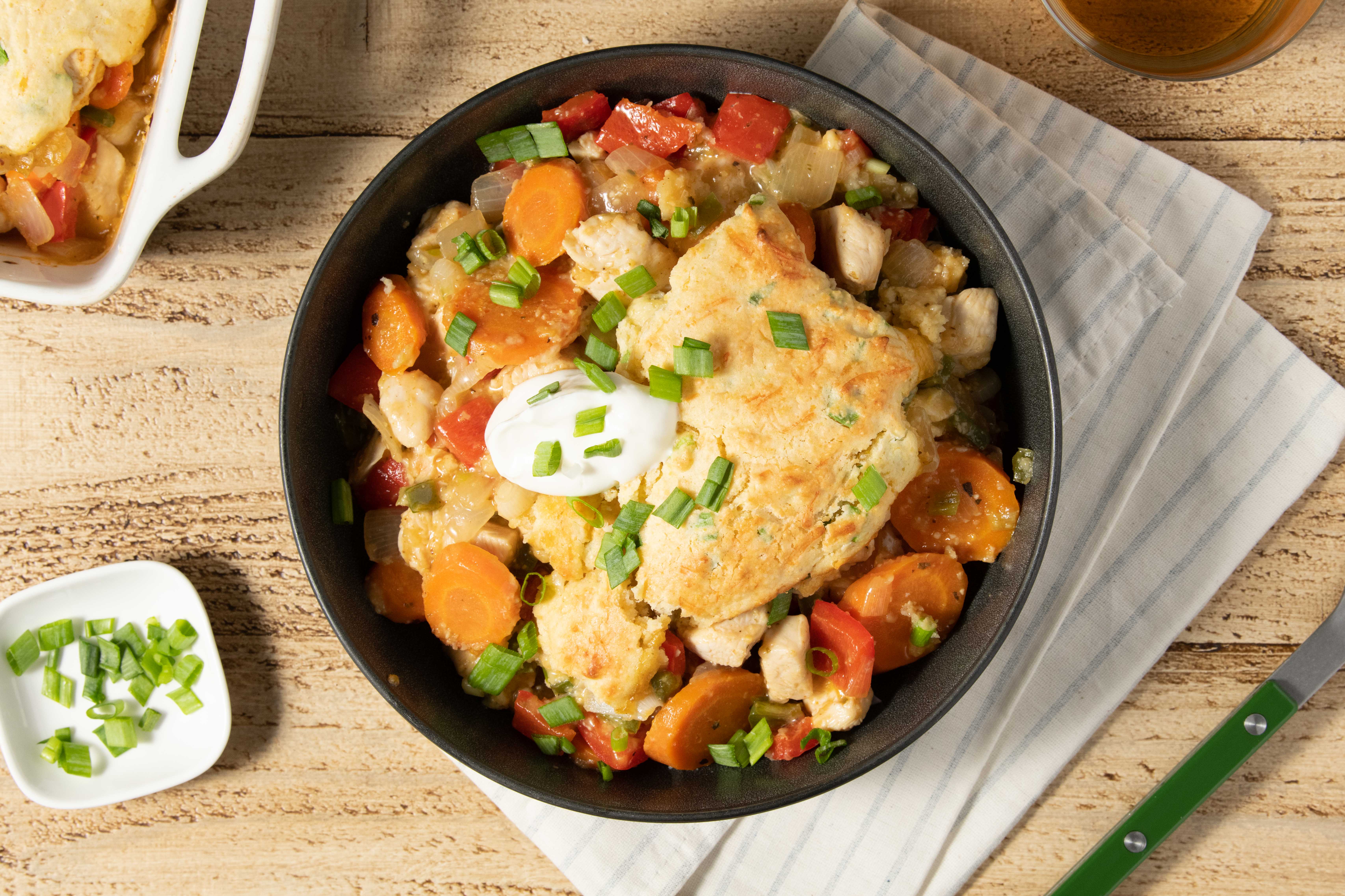 Cajun-Style Chicken Thigh Cornbread Pie Recipe - Home Chef