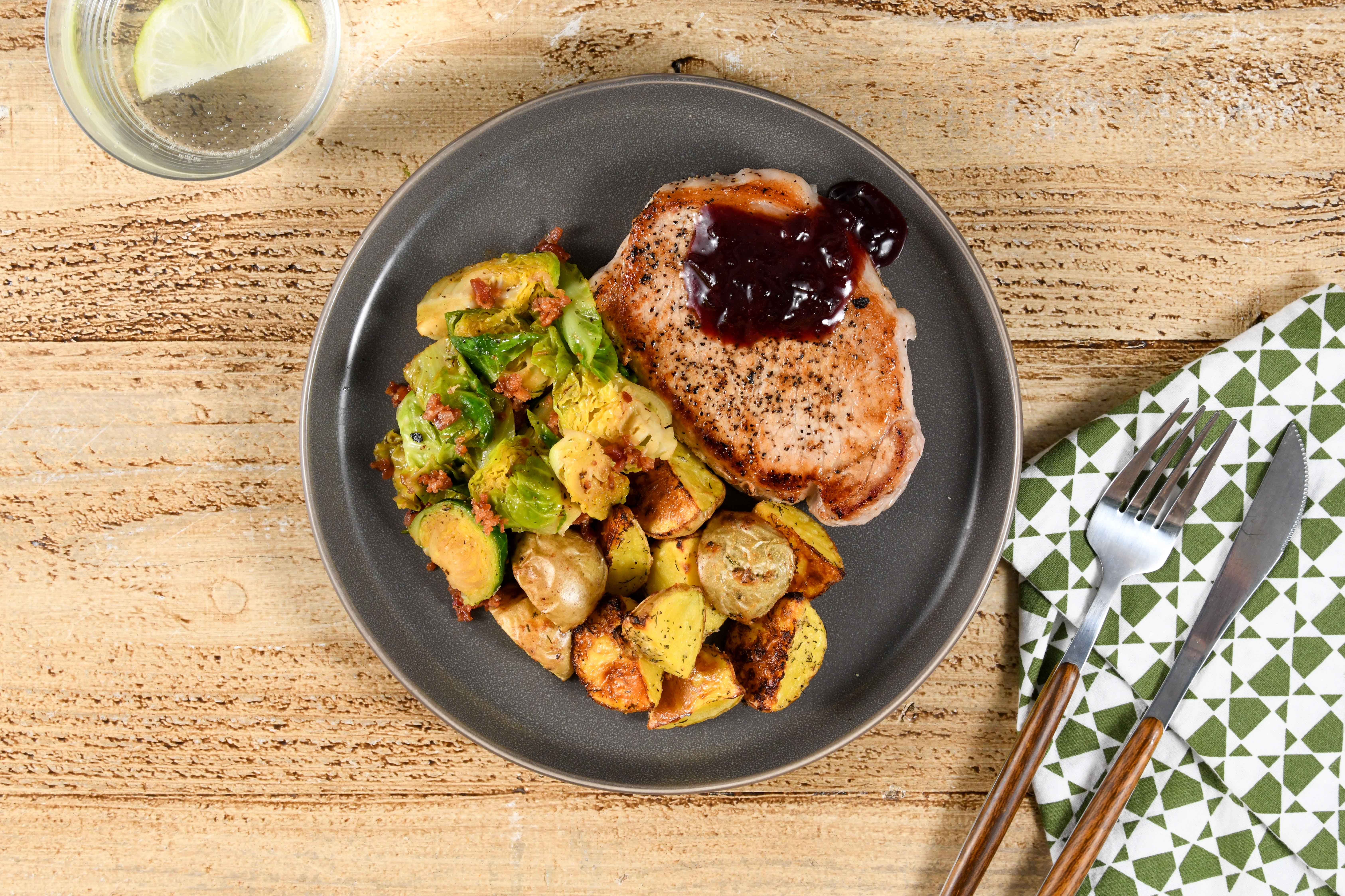 Cherry-Dijon Pork Chop Recipe - Home Chef