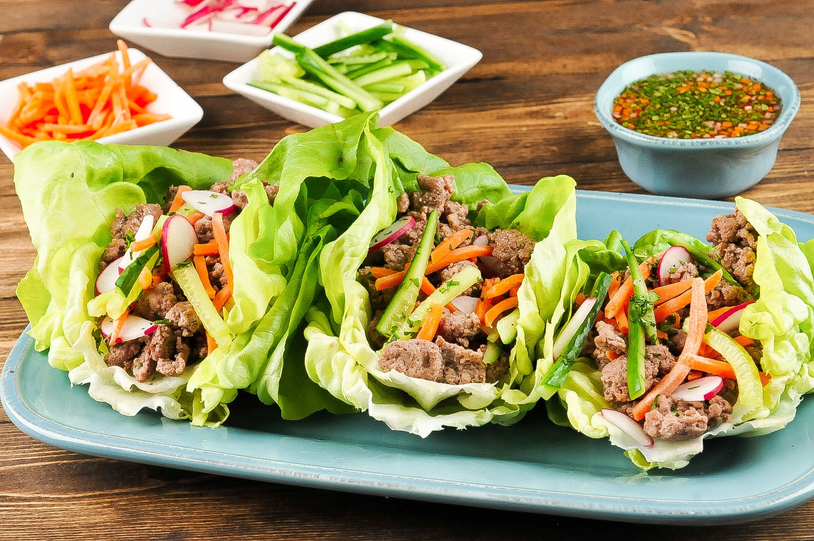 Pork Banh Mi Lettuce Wraps with Cucumbers and Carrots Recipe - Home Chef