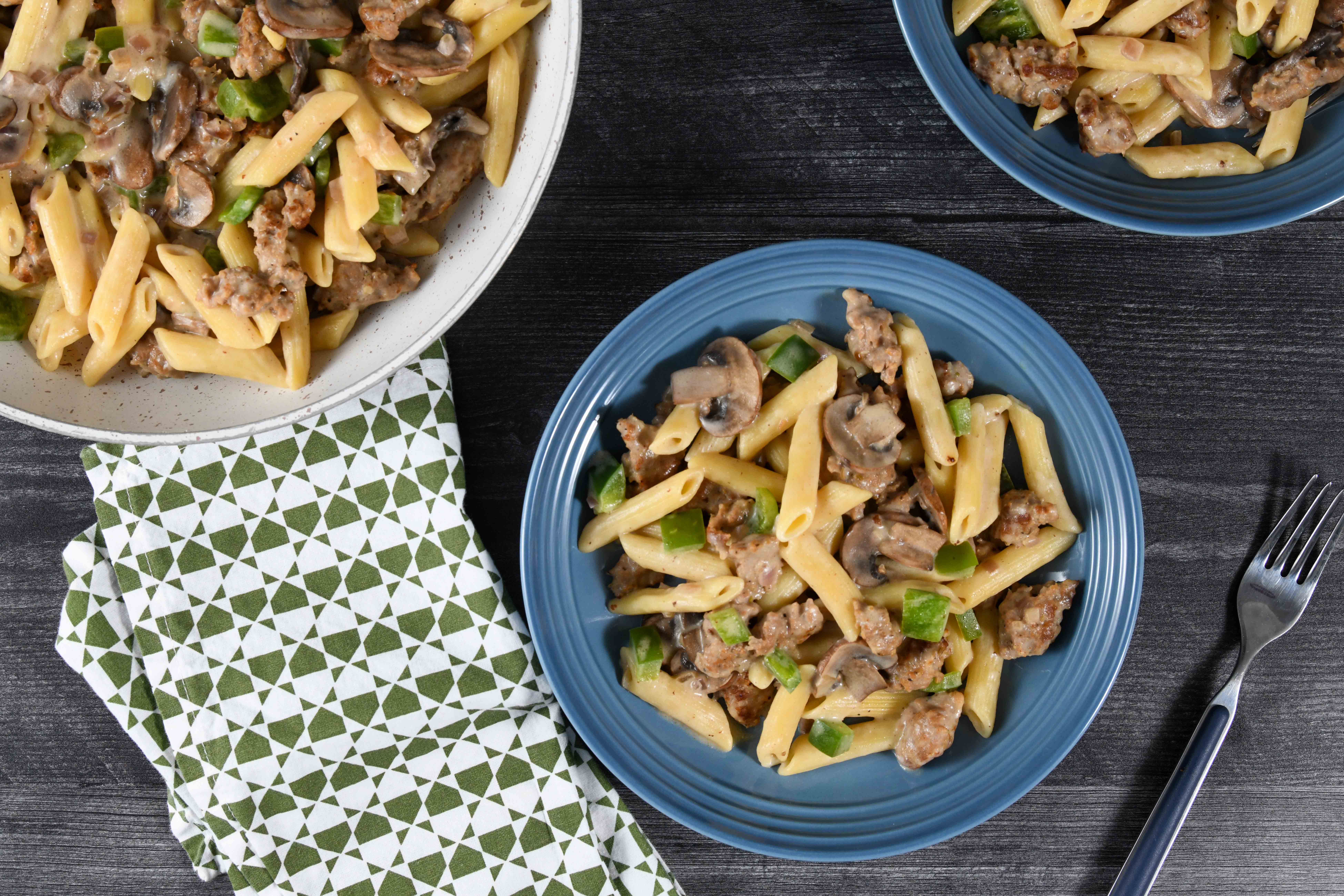 One-Pan Swiss Fondue and Italian Sausage Pasta Recipe - Home Chef