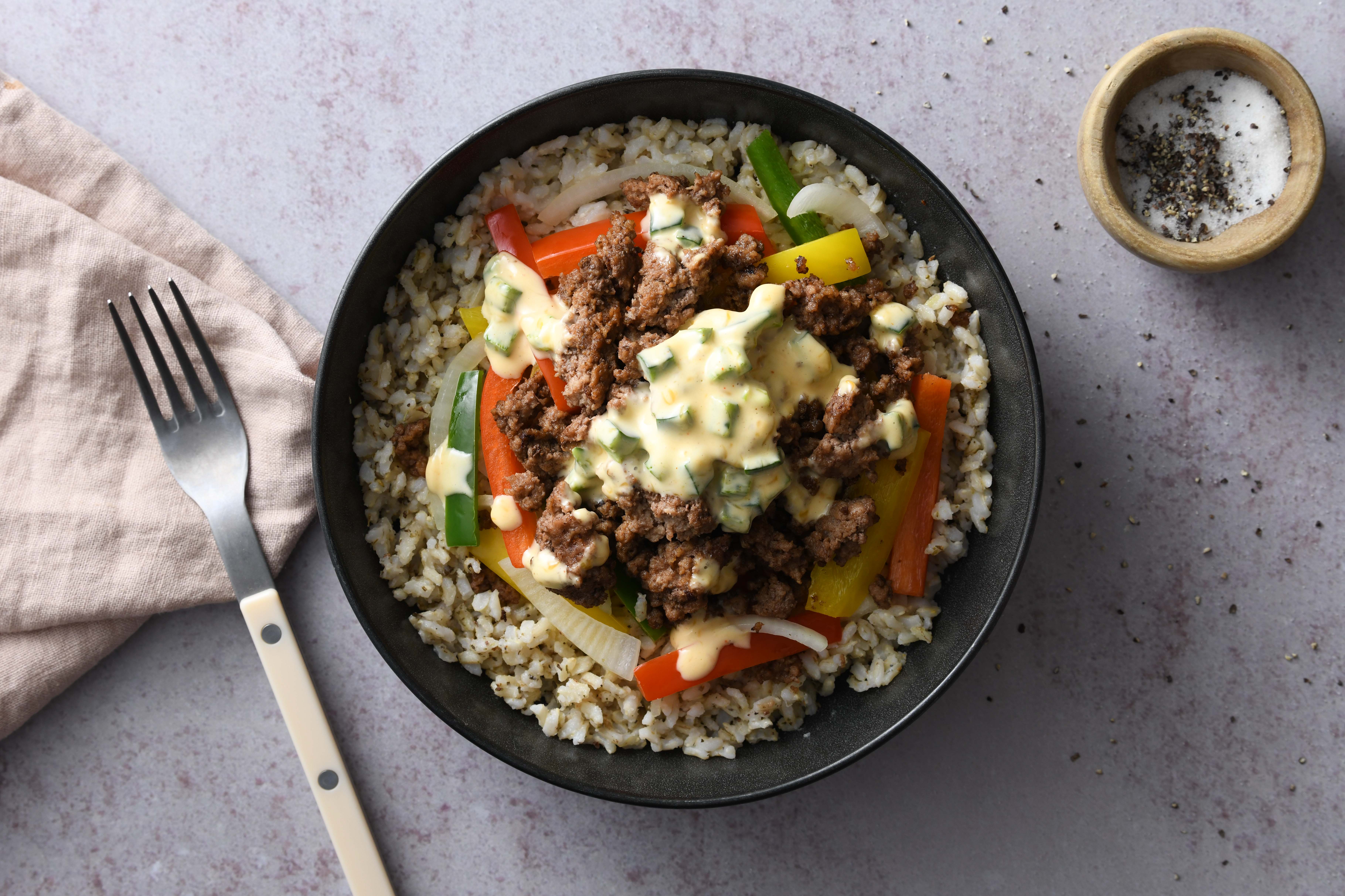 Puebla-Style Beef Rice Bowl Recipe - Tempo