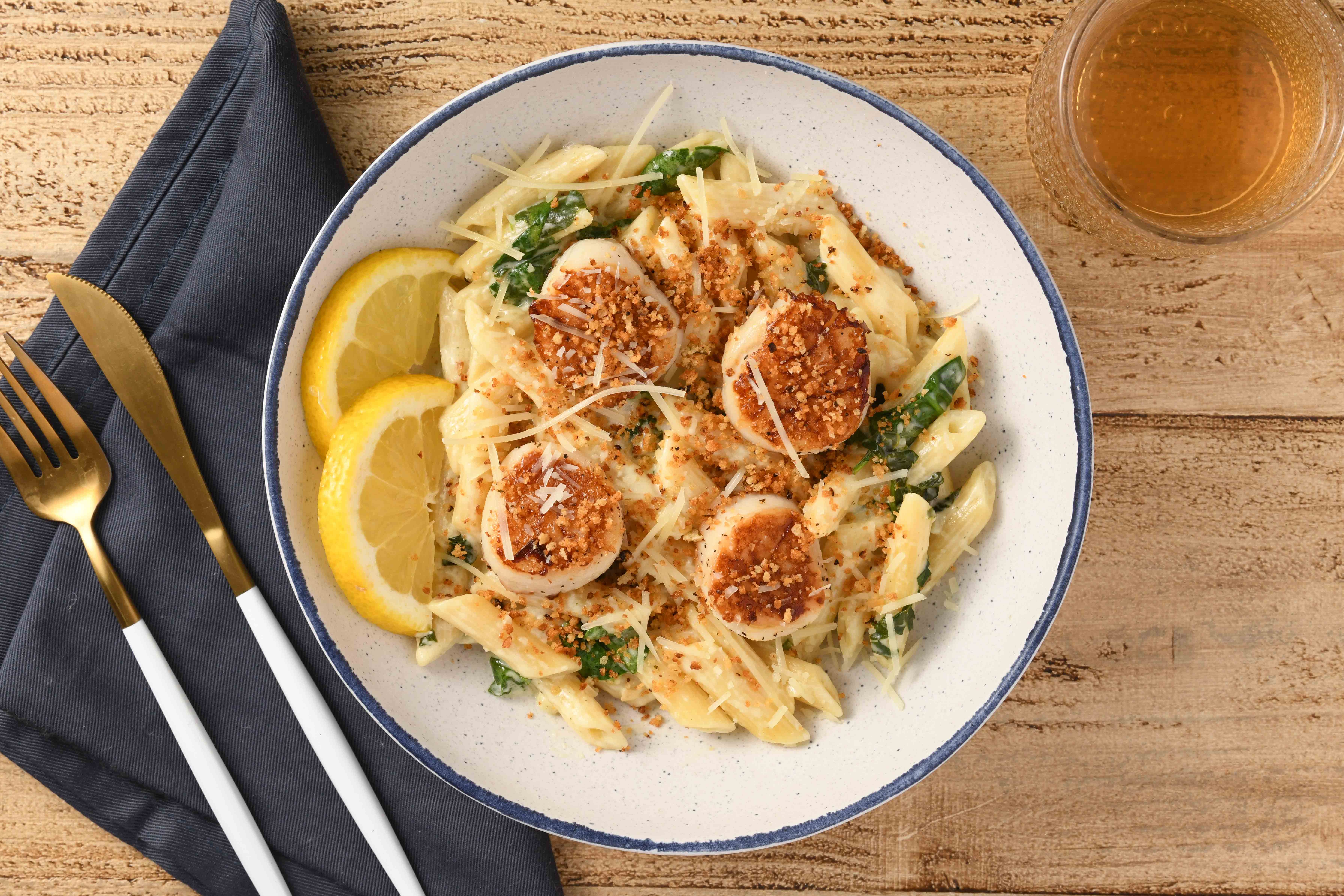 Lemon Rockefeller Scallop Penne Recipe - Home Chef