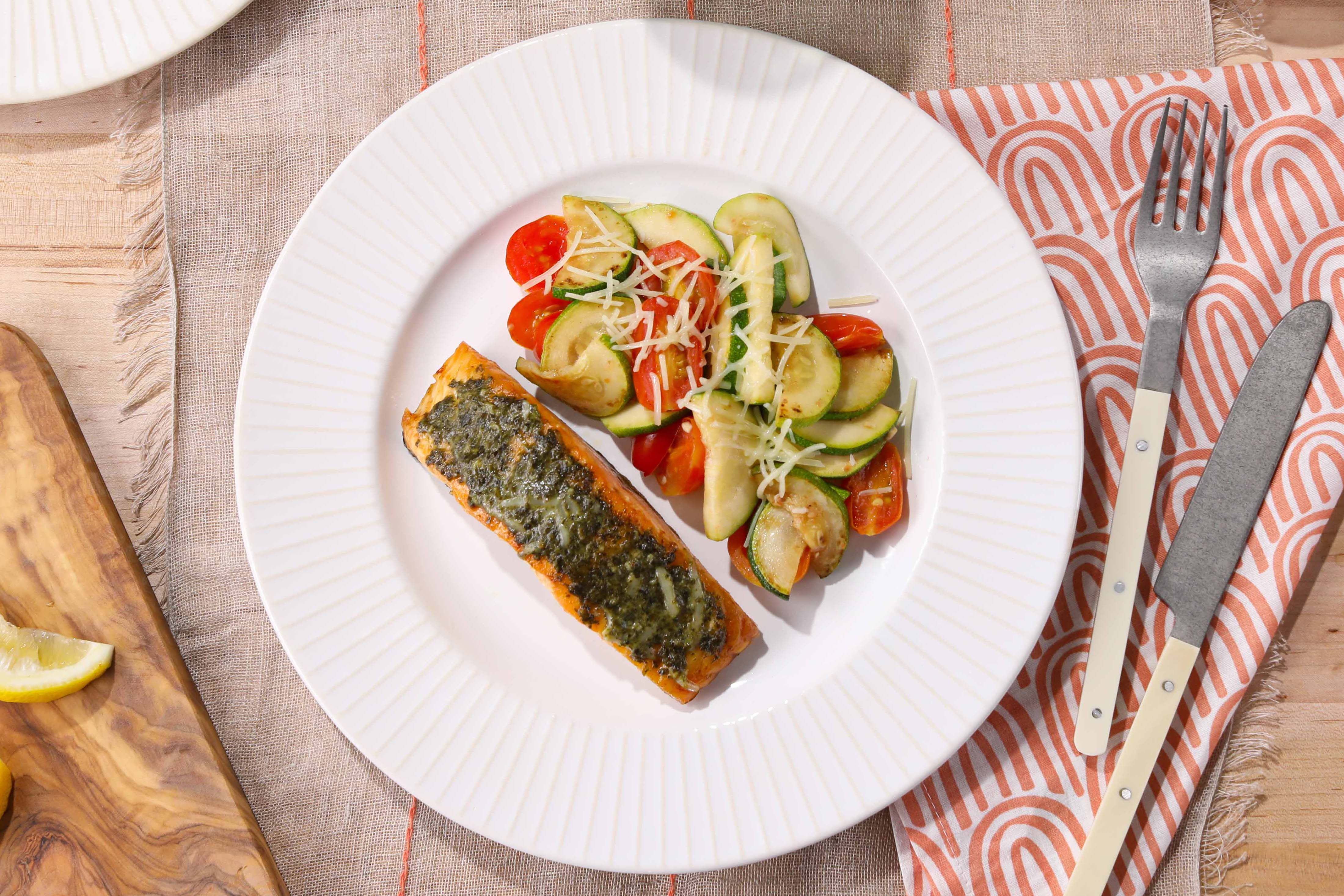 Basil-Parmesan Crusted Salmon Recipe - Home Chef