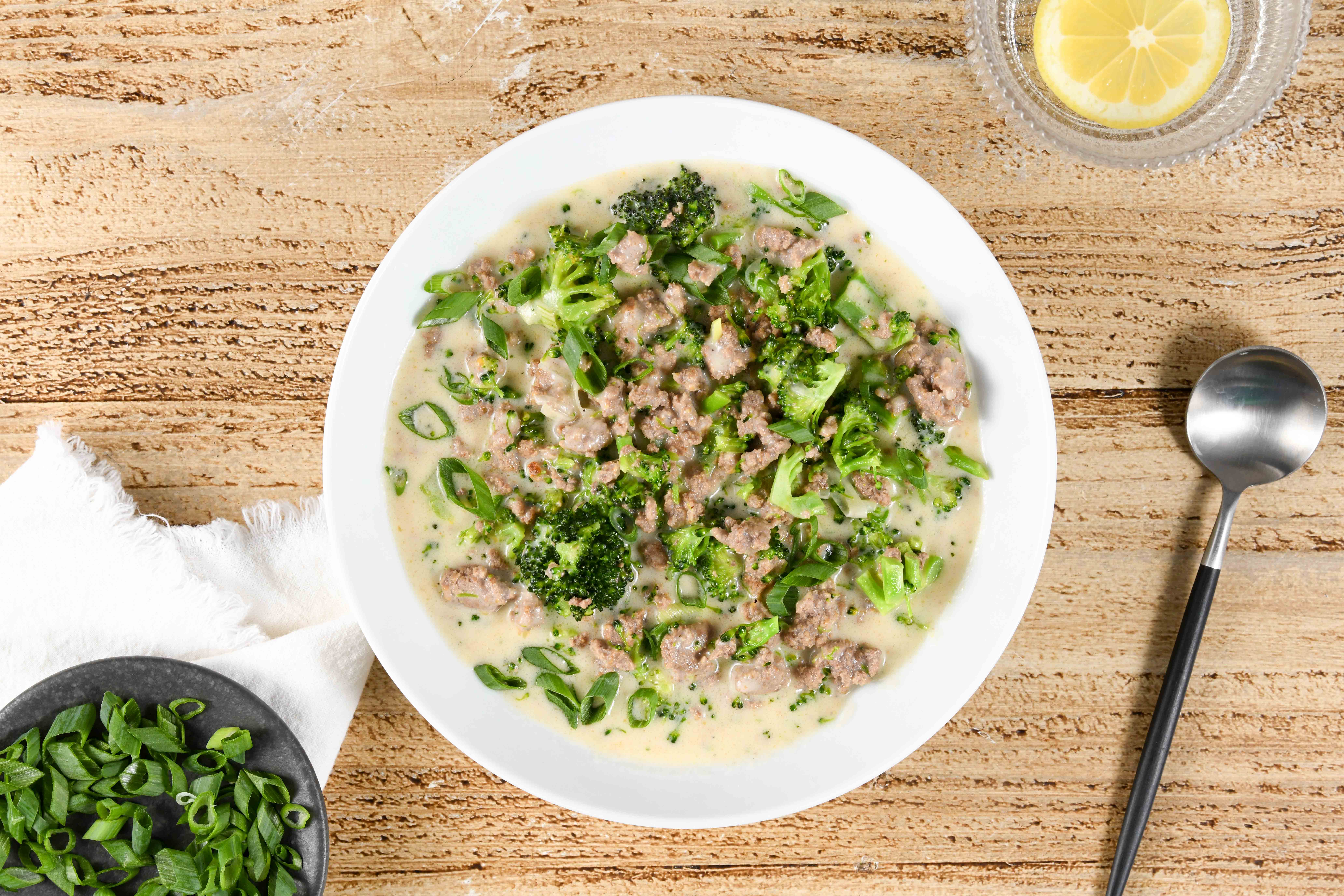 One-Pot Beef, Broccoli, and Cheddar Soup Recipe - Home Chef