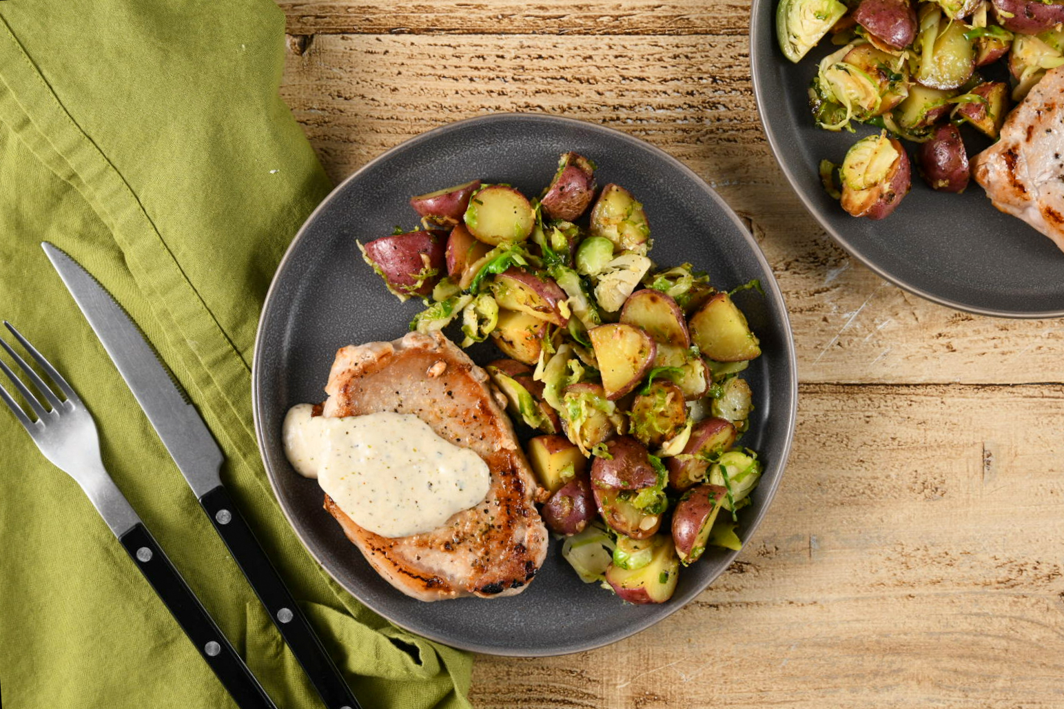 Herbed Parmesan Cream Pork Chop Recipe - Home Chef