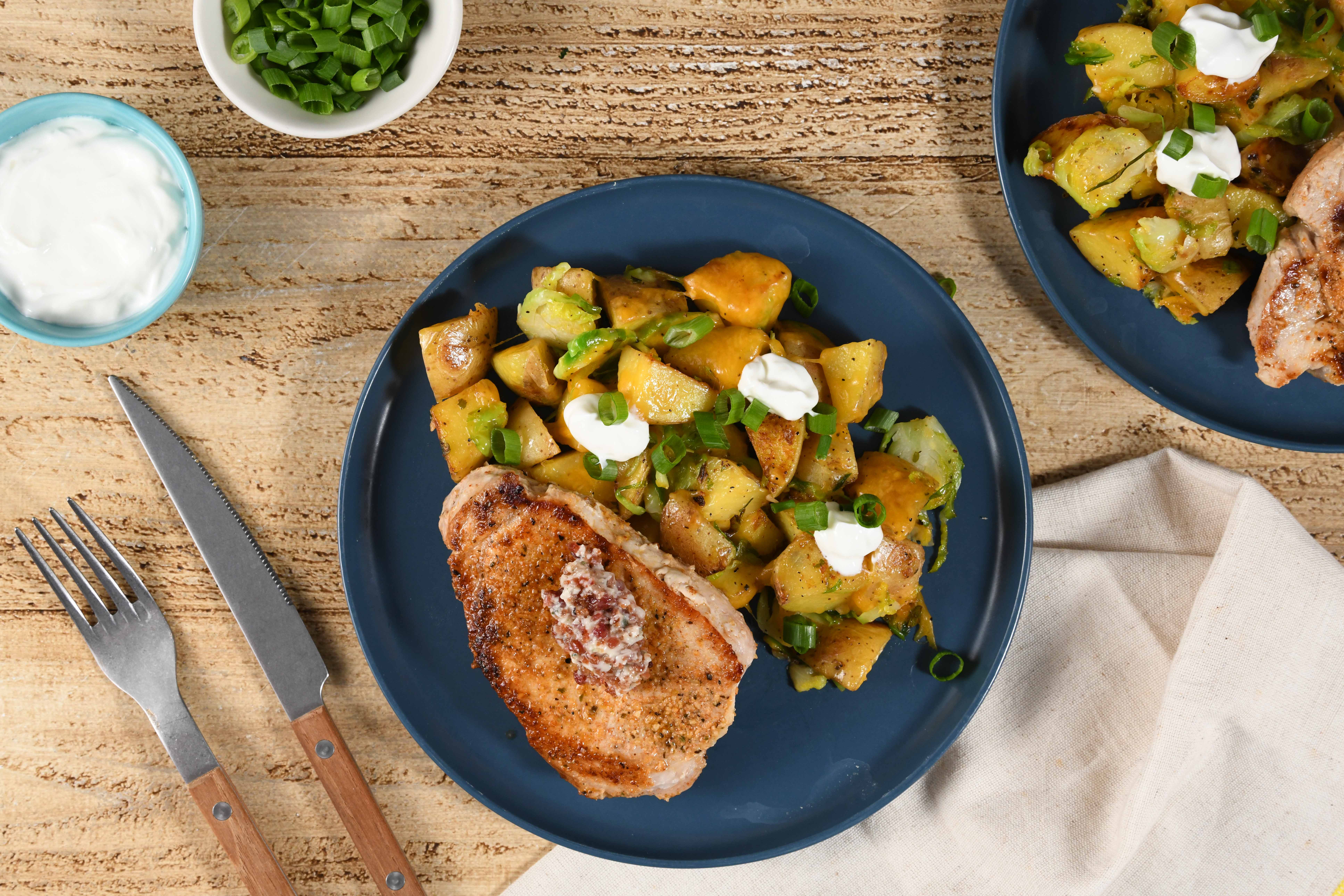 Rotisserie Bacon Butter Pork Chop Recipe - Home Chef