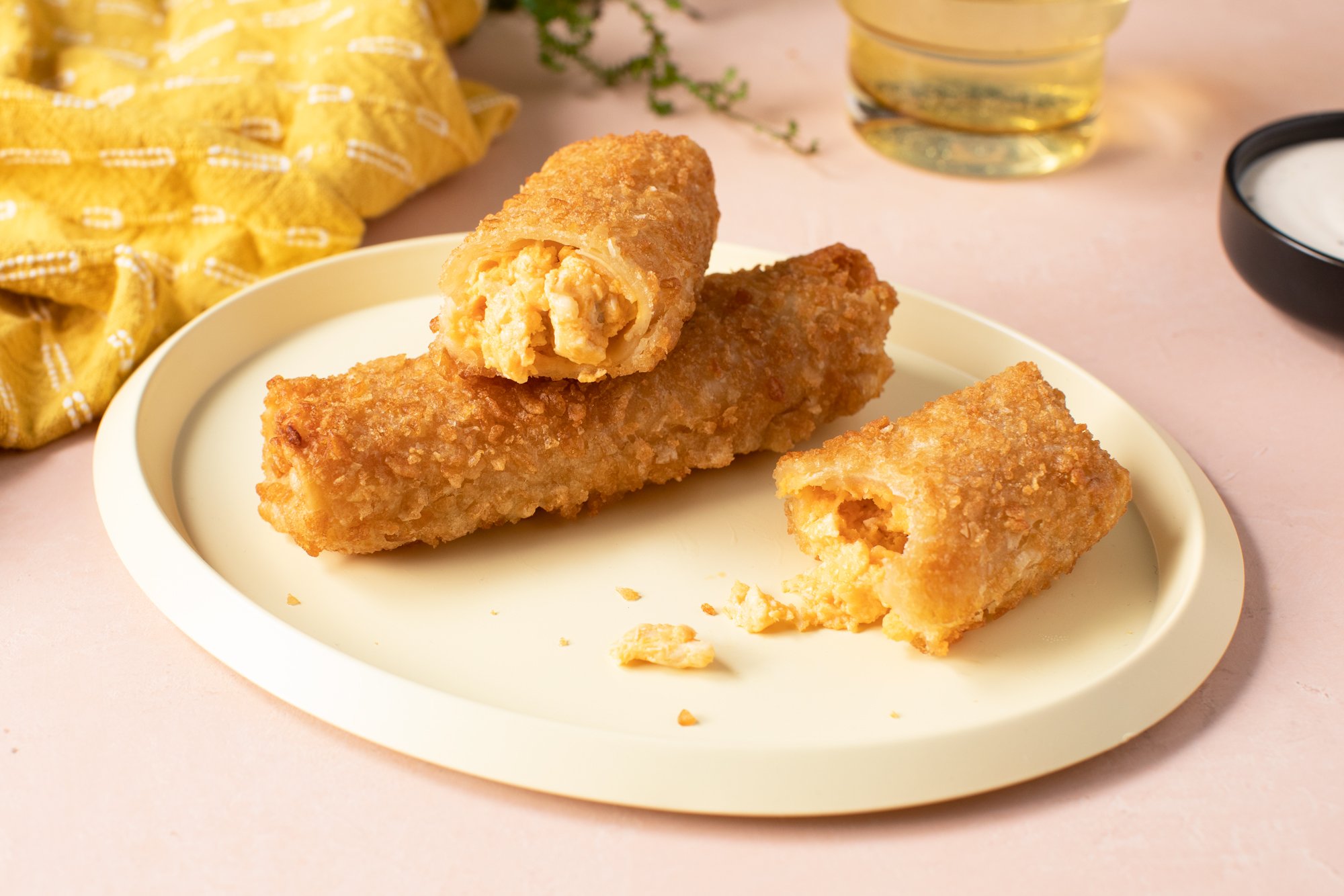 Buffalo-Style Chicken Crunch Rolls Recipe - Tempo