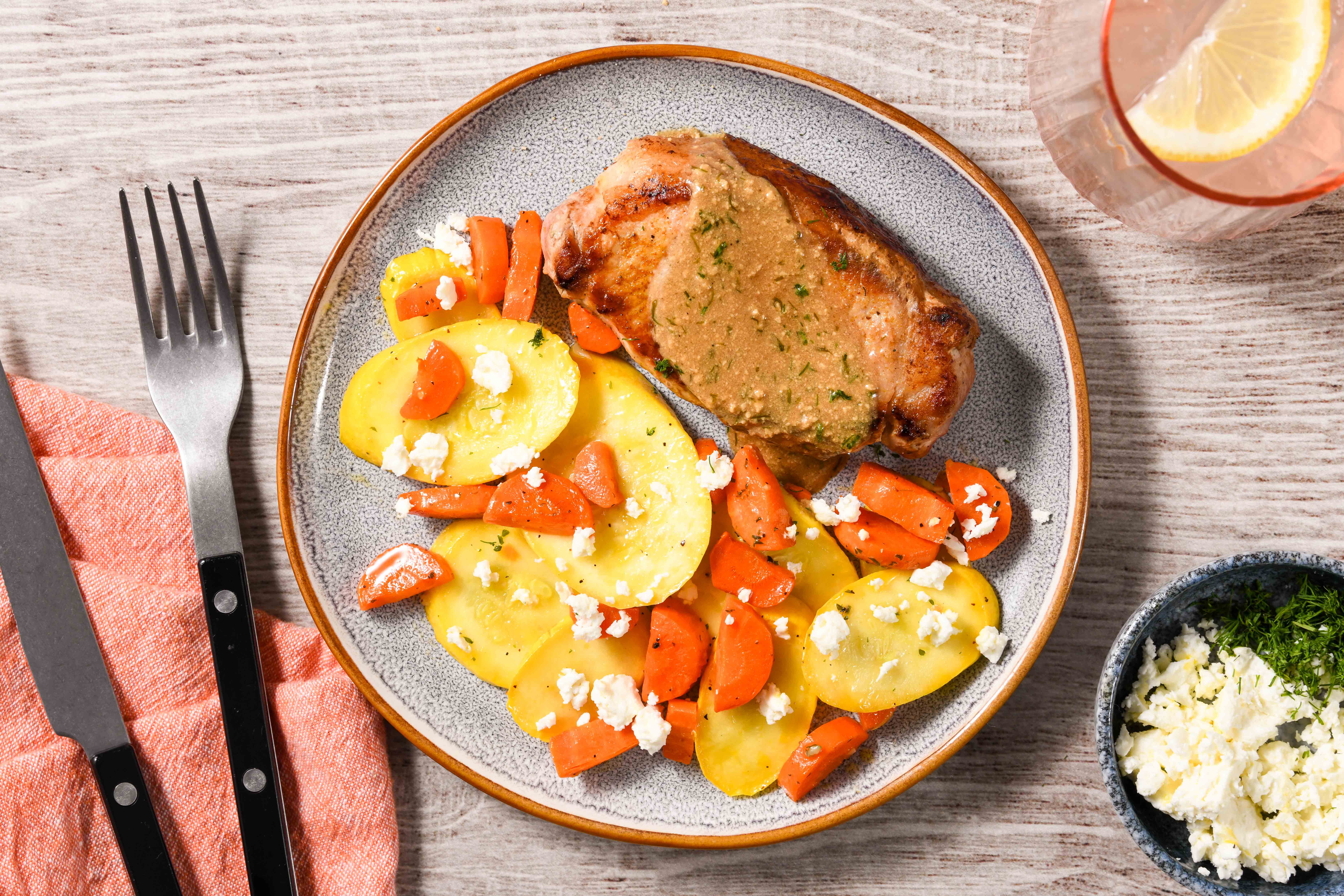 Lemon Dill Pork Chop Recipe - Home Chef