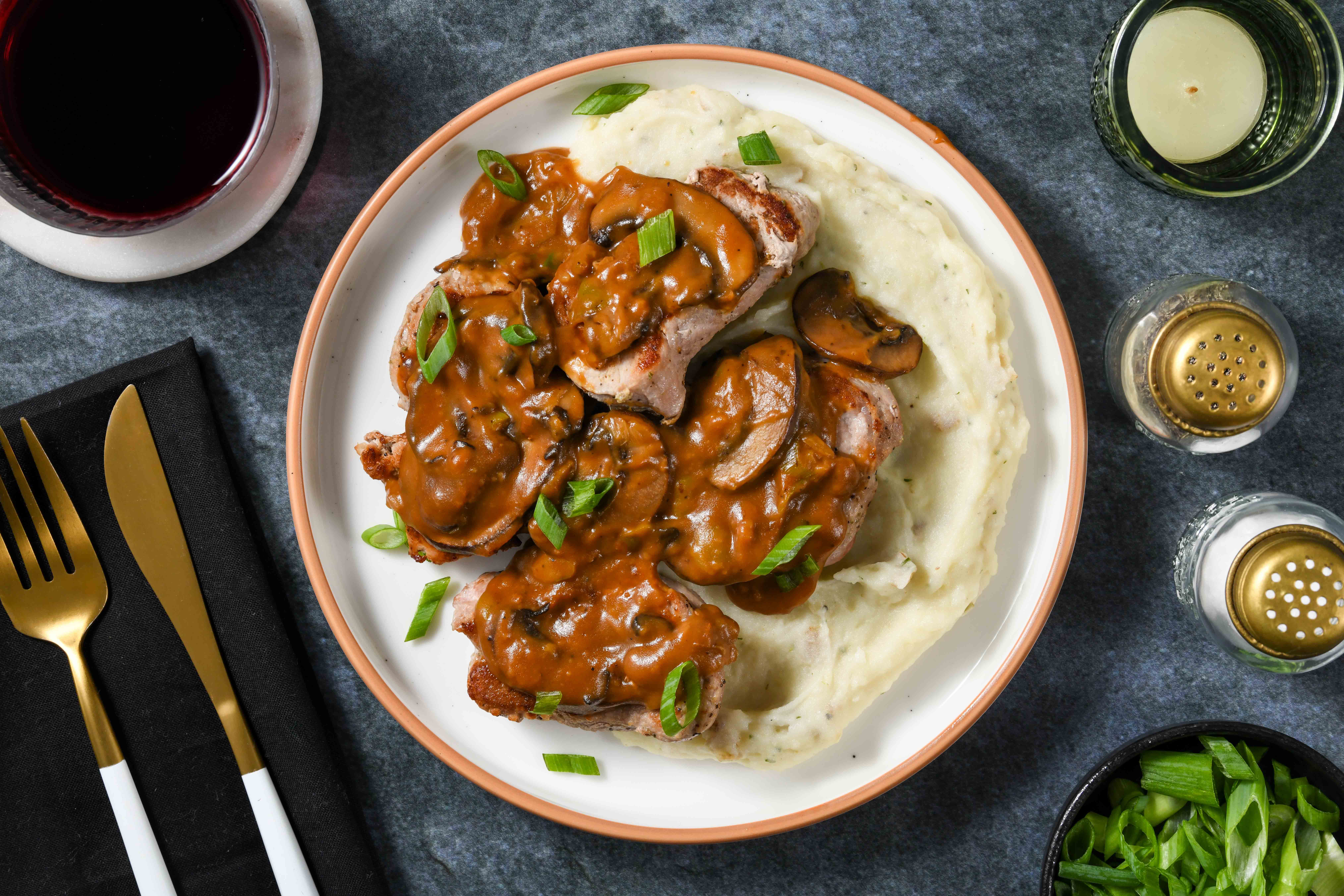 Pork Medallions and Garlic Mashed Potatoes Recipe - Home Chef