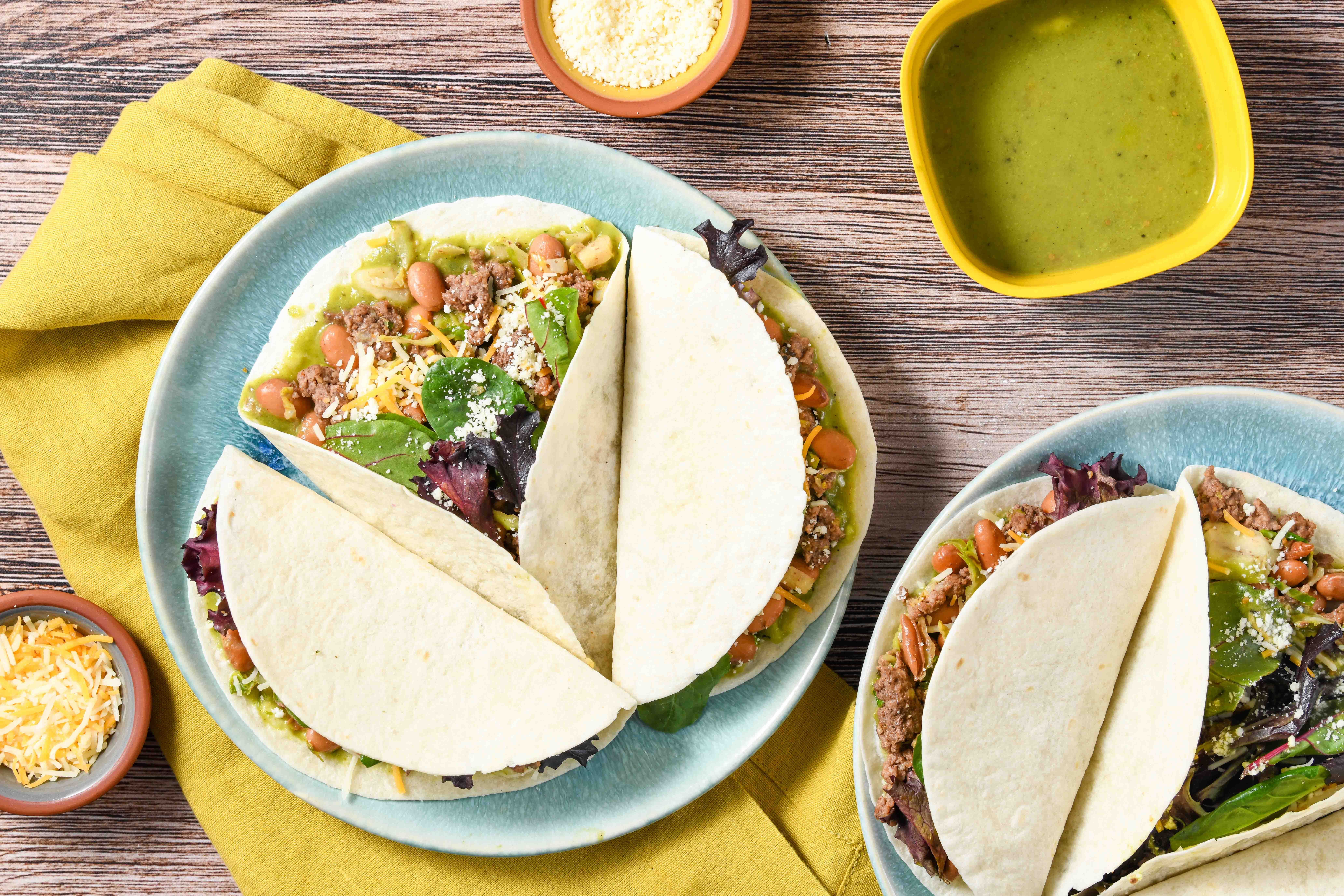 Spicy Two-Cheese Beef Tacos Recipe - Home Chef