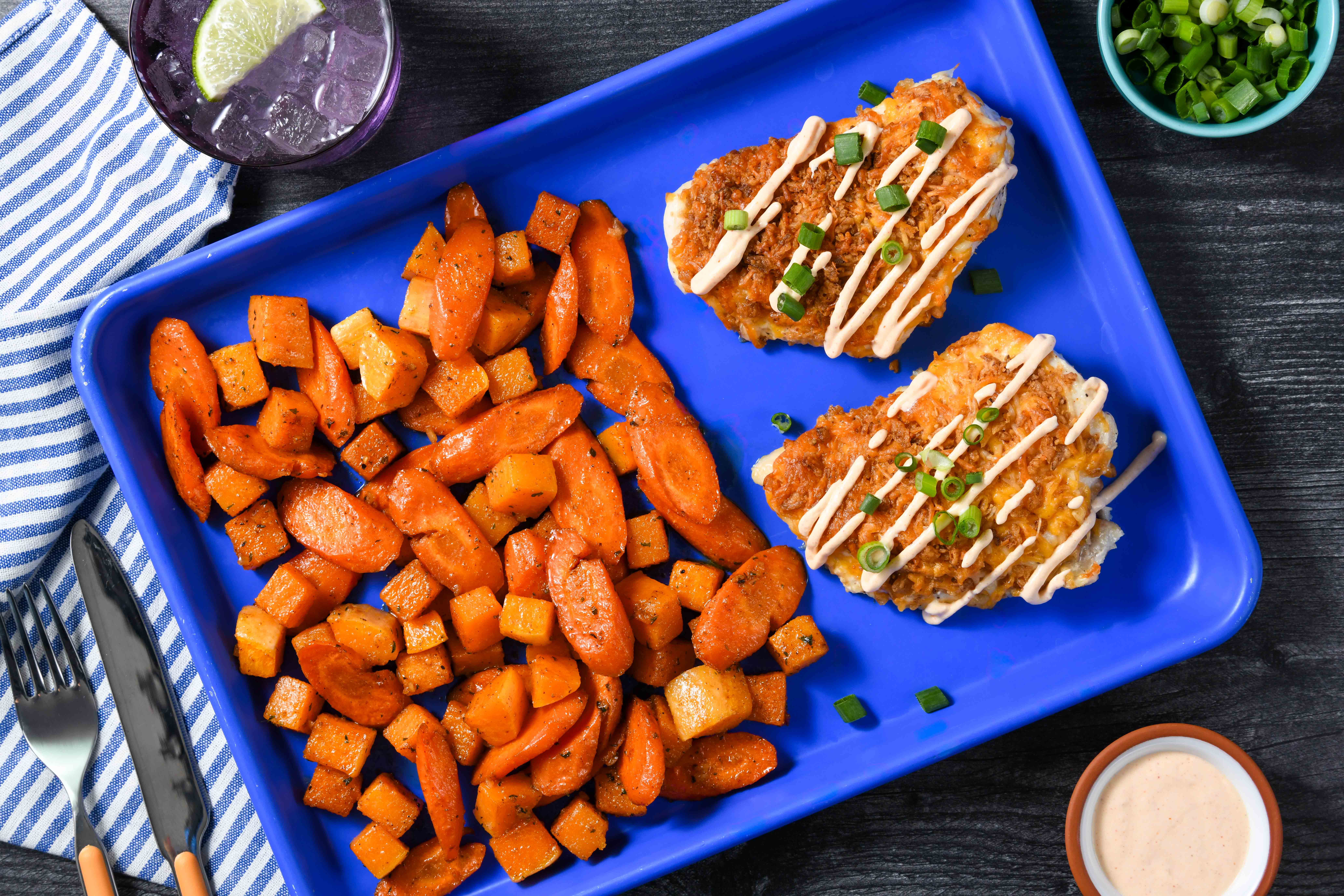 Sheet Pan Crispy Onion Chicken Recipe - Home Chef