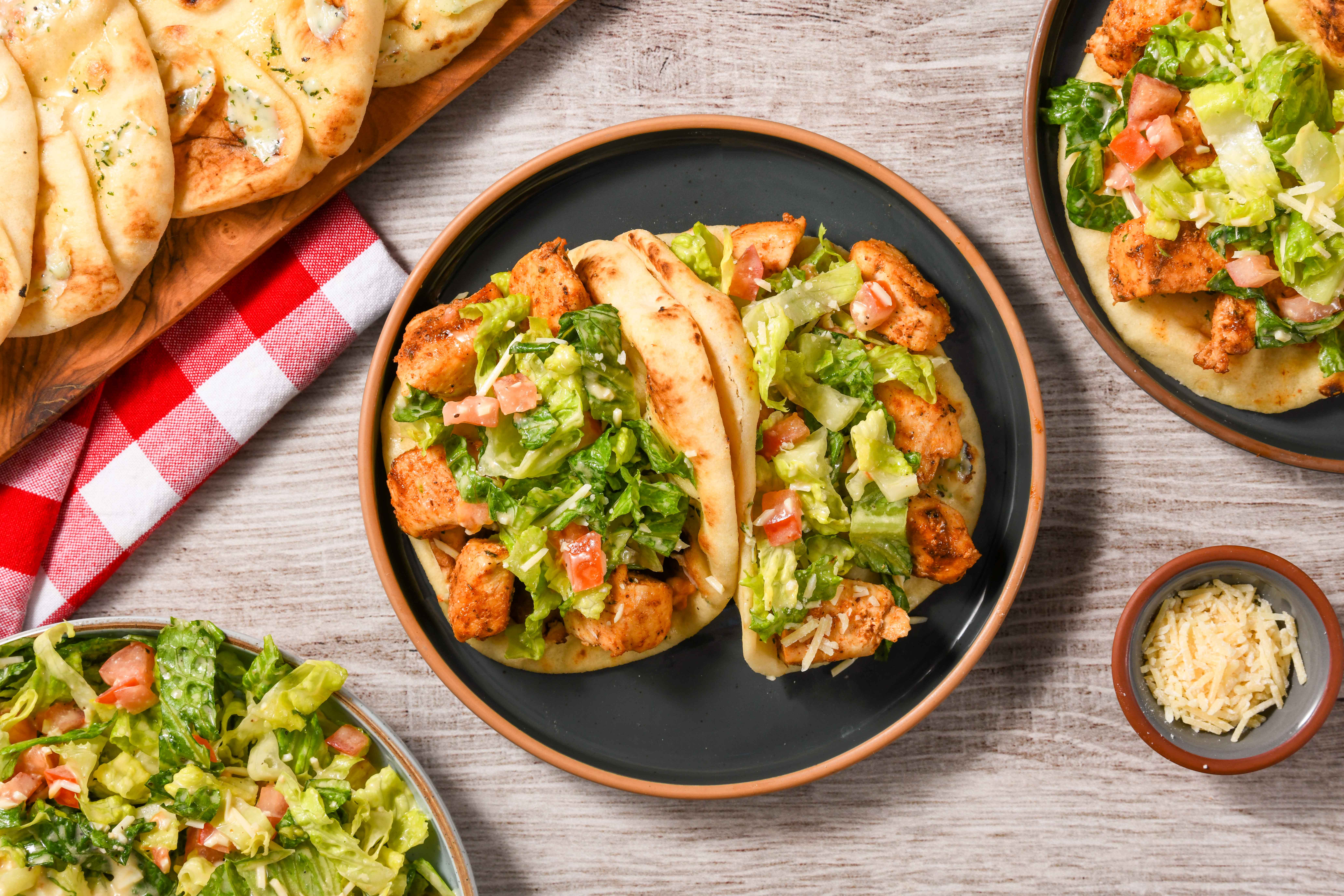 One-Pan Mini Chicken Caesar Wraps Recipe - Home Chef