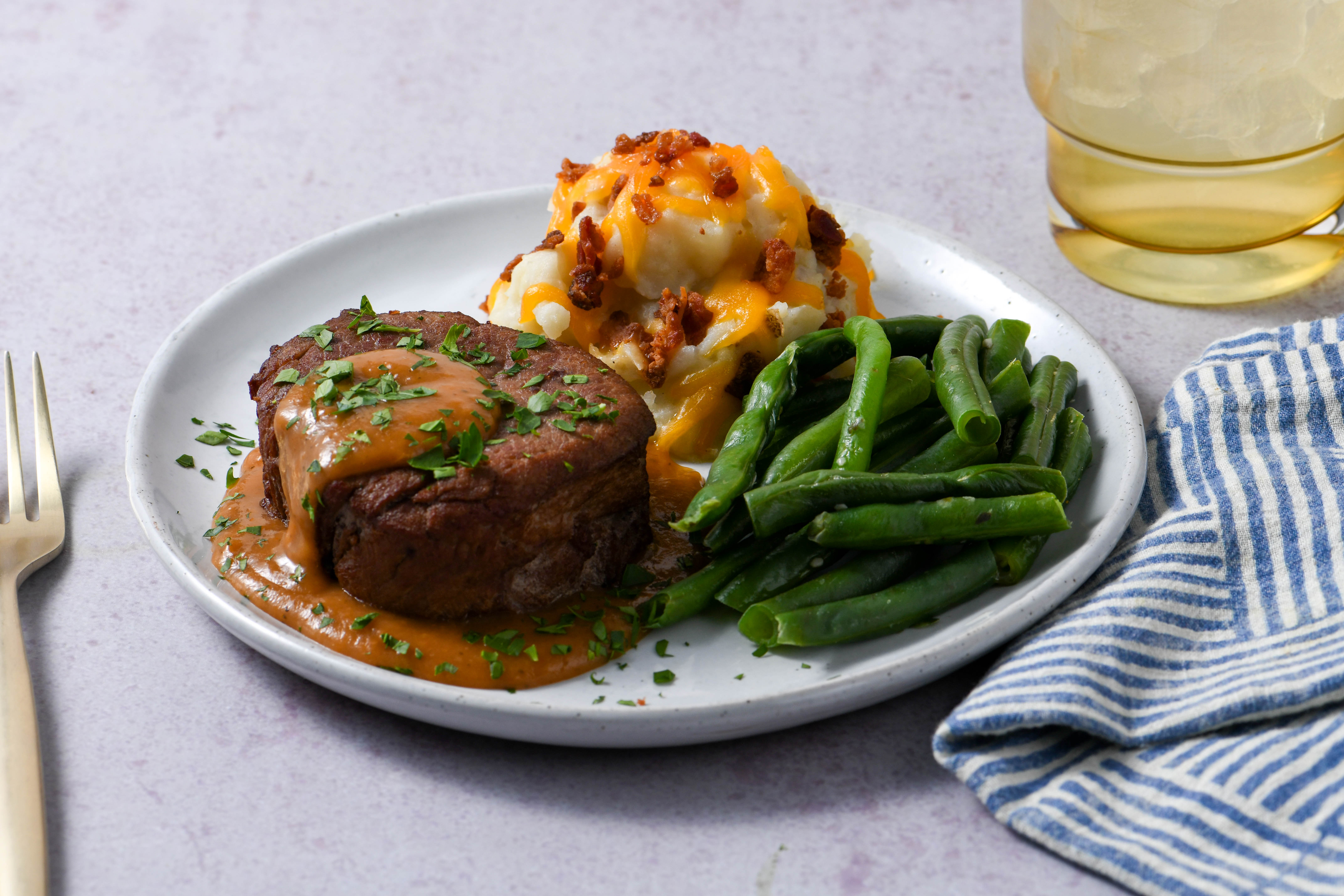 Filet Mignon and “Twice-Baked” Mashed Potatoes Recipe - Tempo
