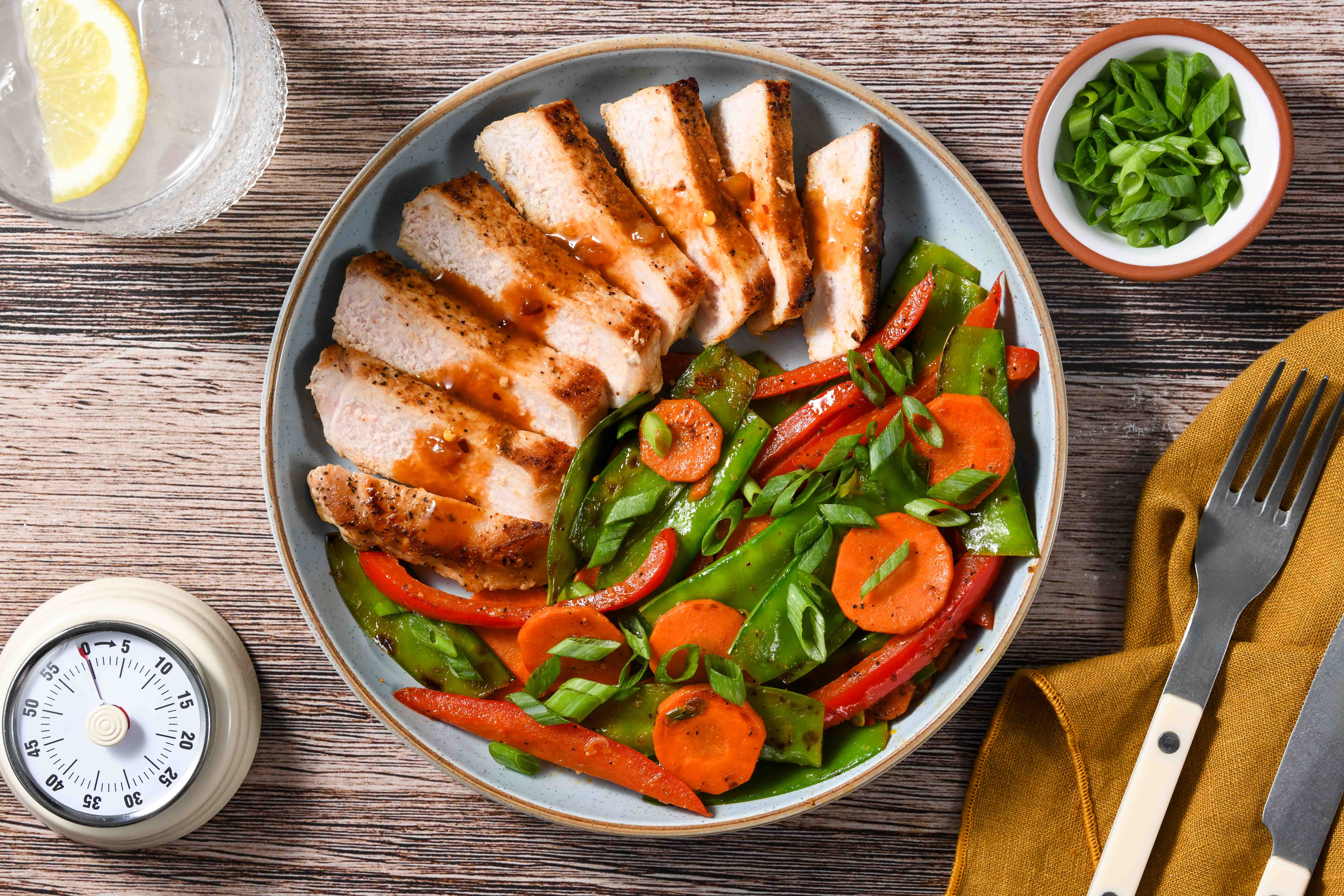Sweet and Spicy Glazed Pork Chop Recipe - Home Chef