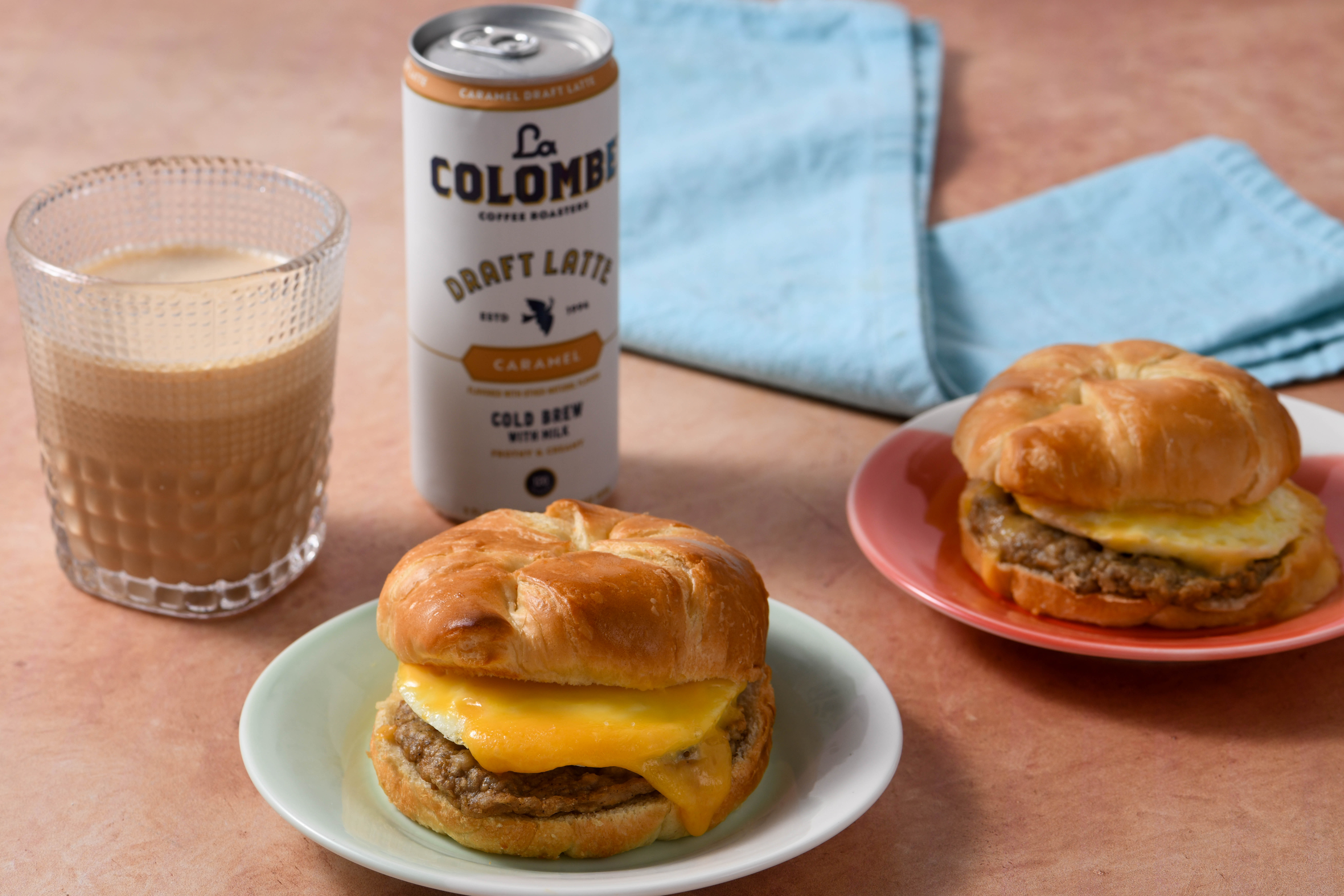 Caramel Latte & Sausage, Egg & Cheese Croissant Sandwich Recipe - Home Chef