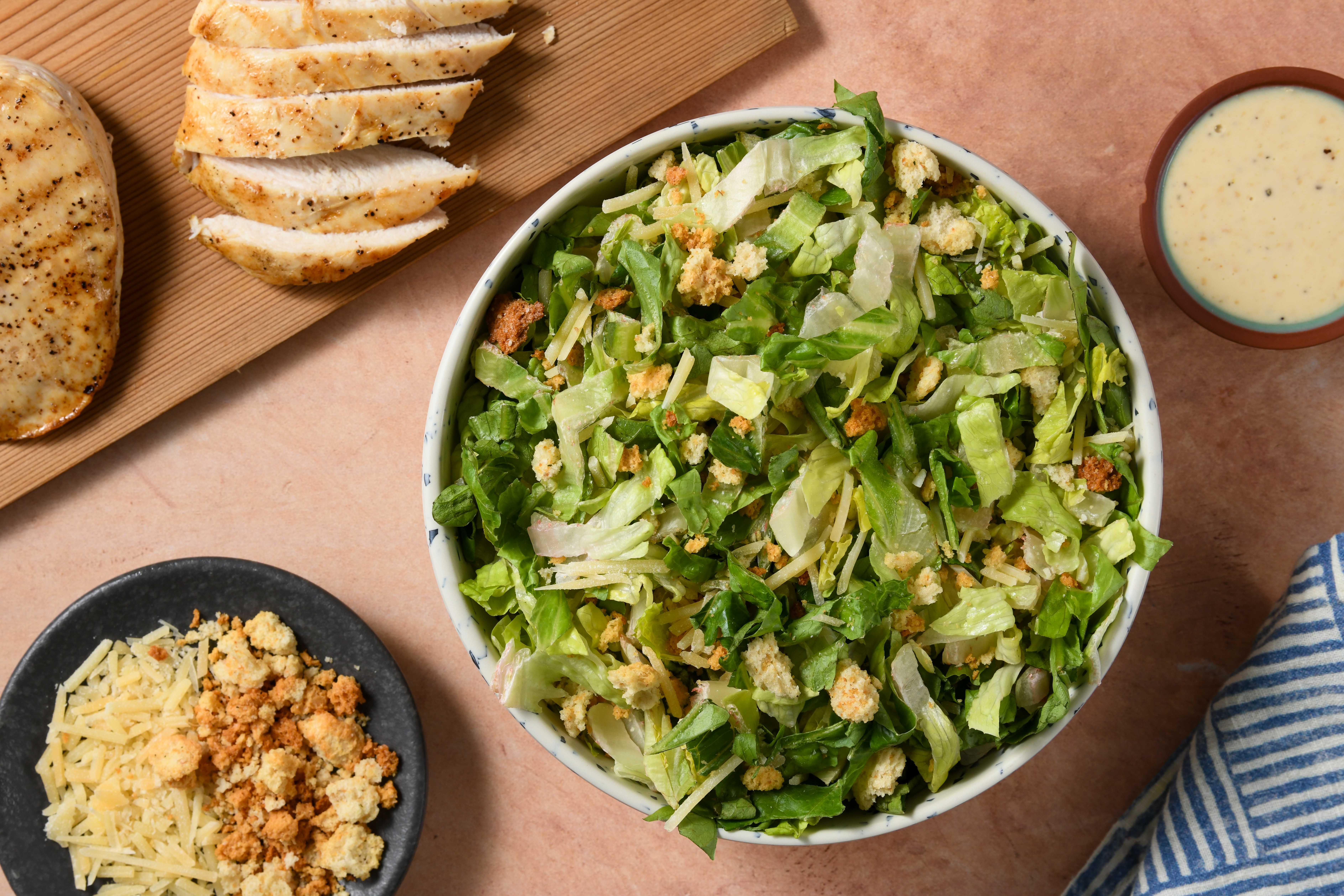 Caesar Chopped Salad & Chicken Recipe - Home Chef