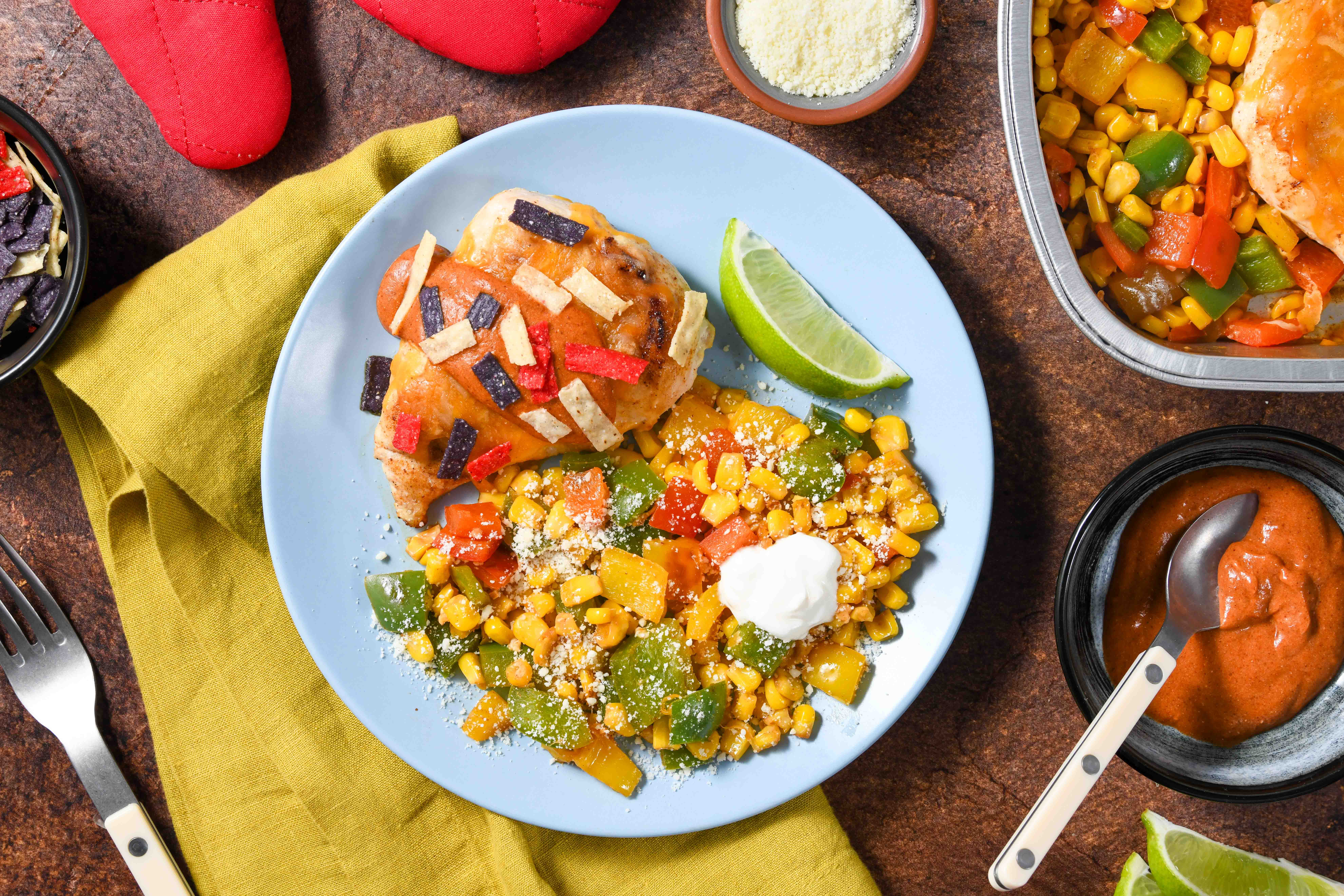 Tortilla Cheesy Chicken Recipe - Home Chef