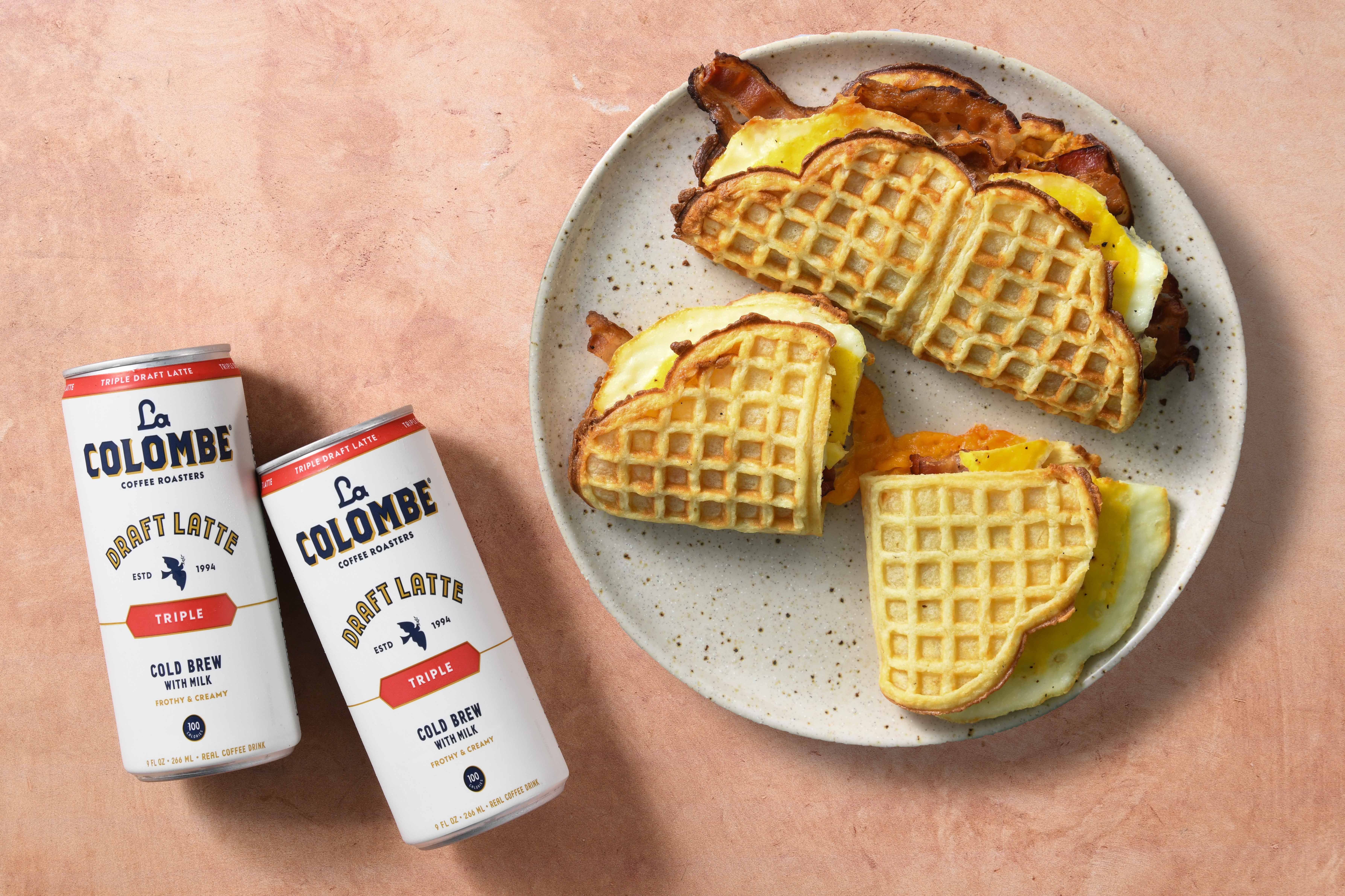 Triple Draft Latte & Egg, Cheese & Bacon Waffle Sandwich Recipe - Home Chef