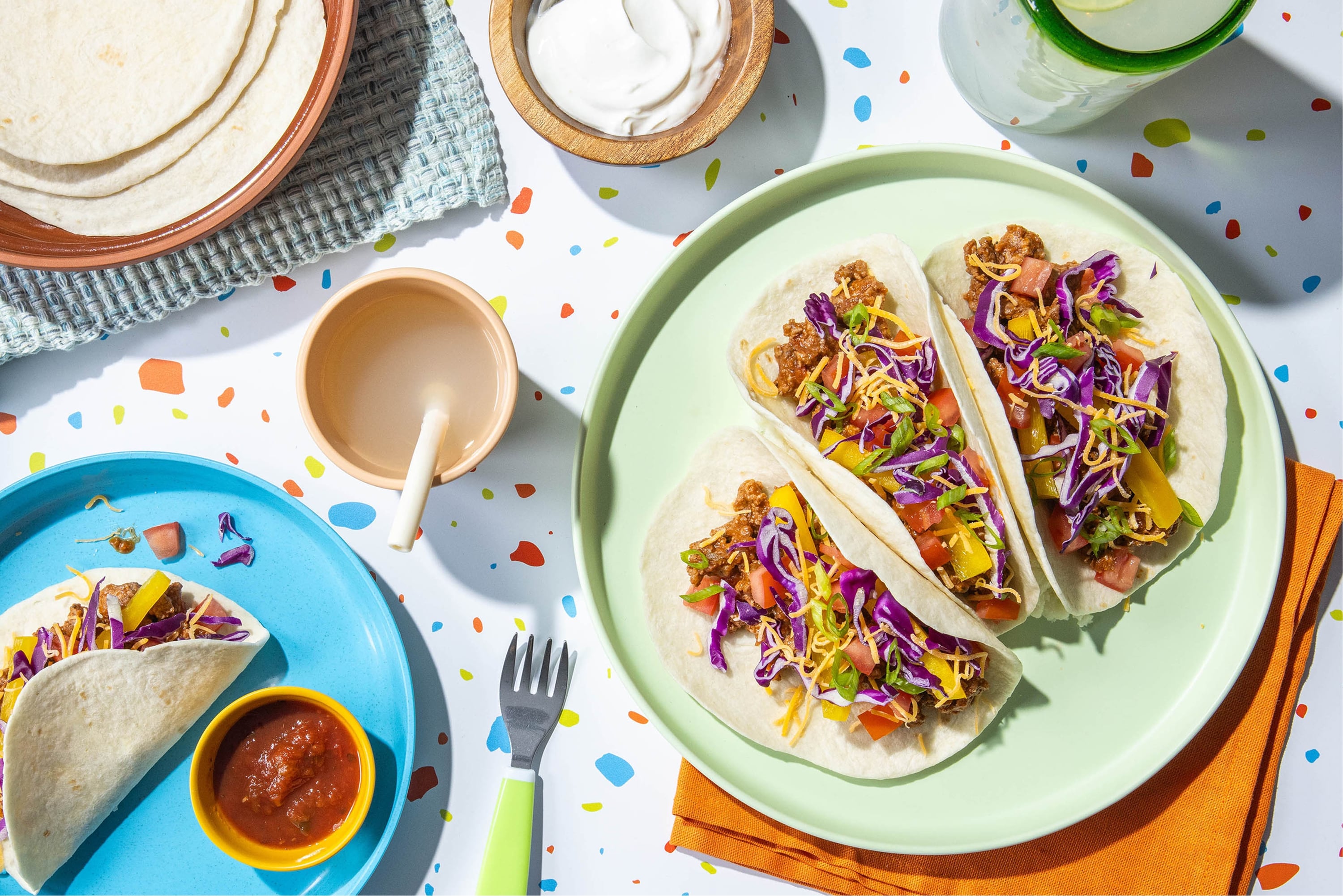 Build Your Own Ground Beef Rainbow Tacos Recipe - Home Chef