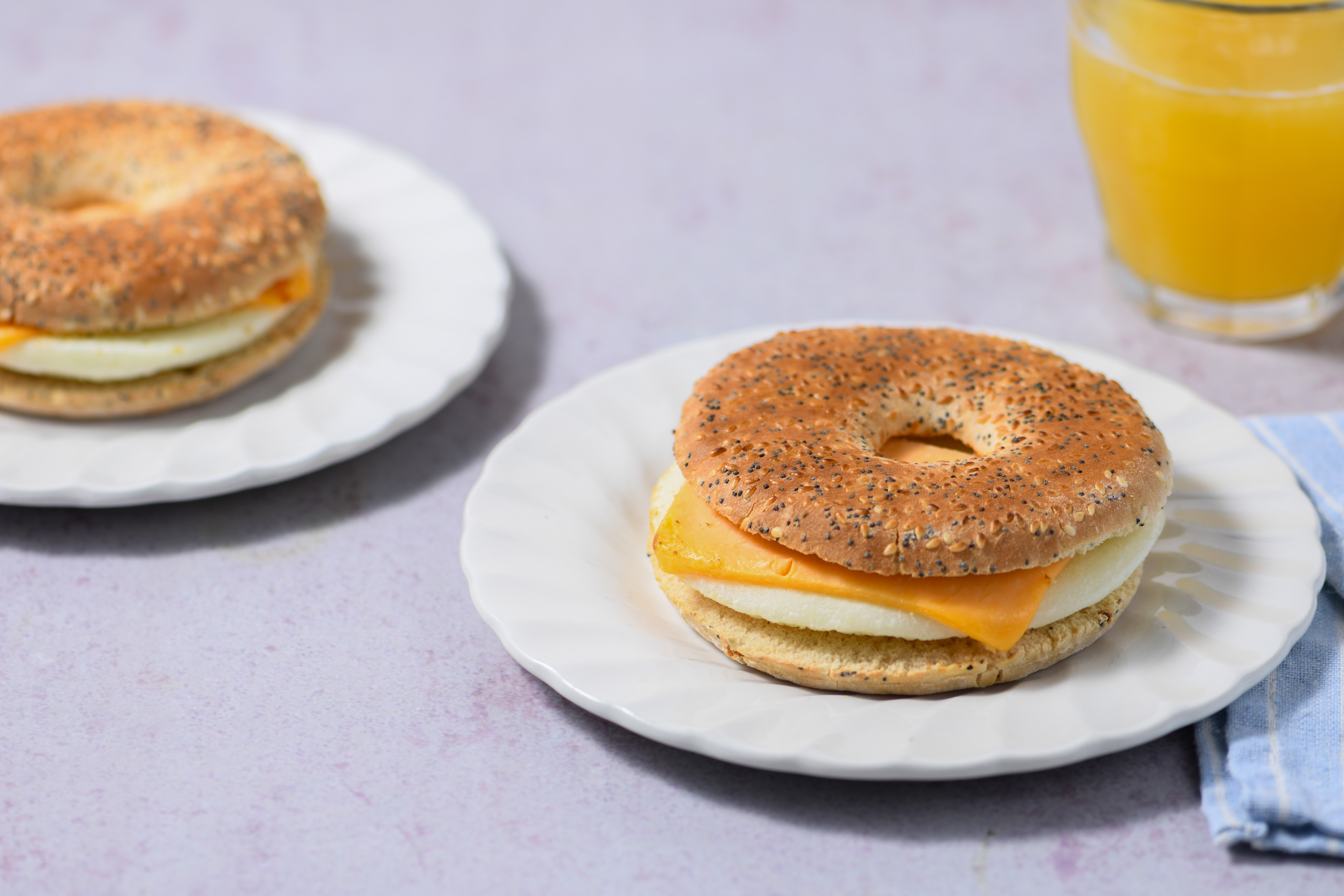 Egg White & Cheese Bagel Slim Sandwich Recipe - Tempo