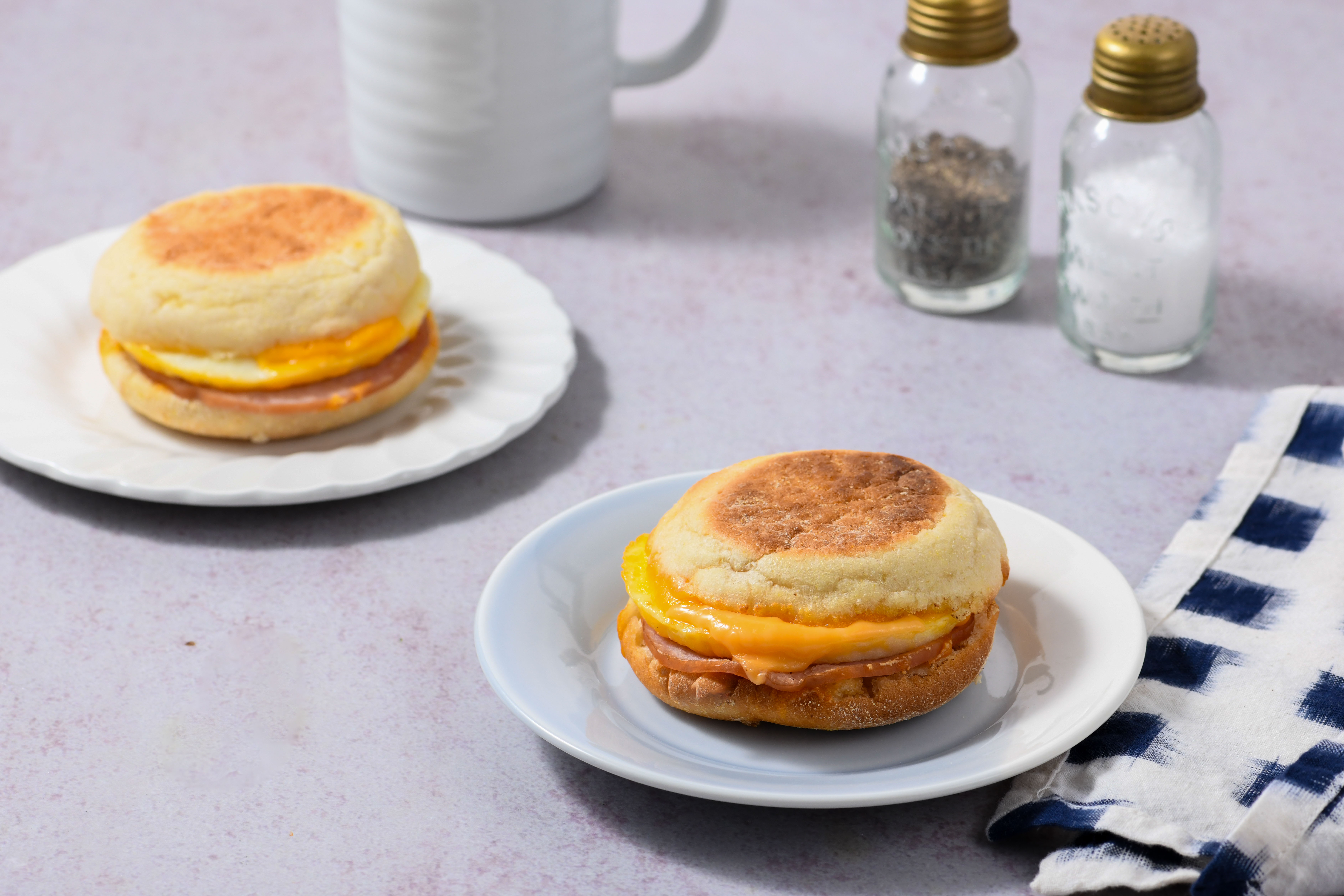 Canadian Bacon, Egg & Cheese English Muffin Sandwich Recipe - Tempo