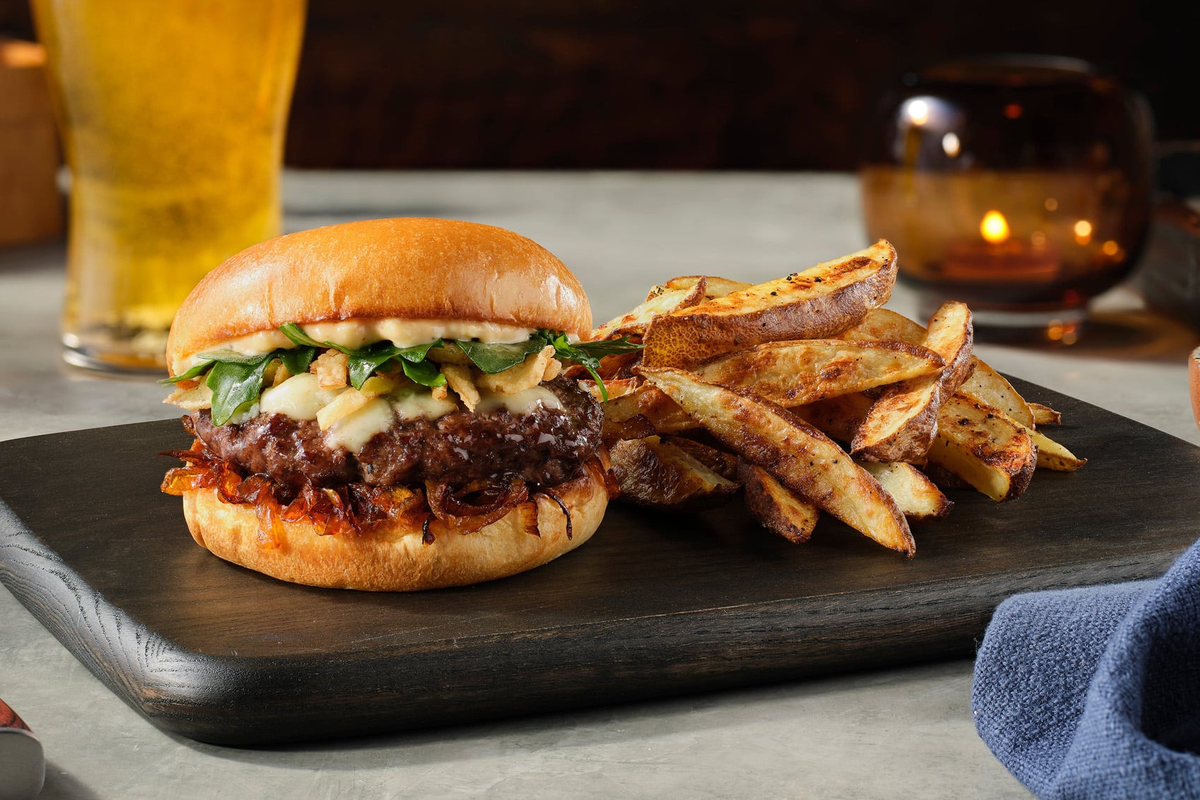 Brilliant Blue Cheese Beef Burger Recipe - Home Chef