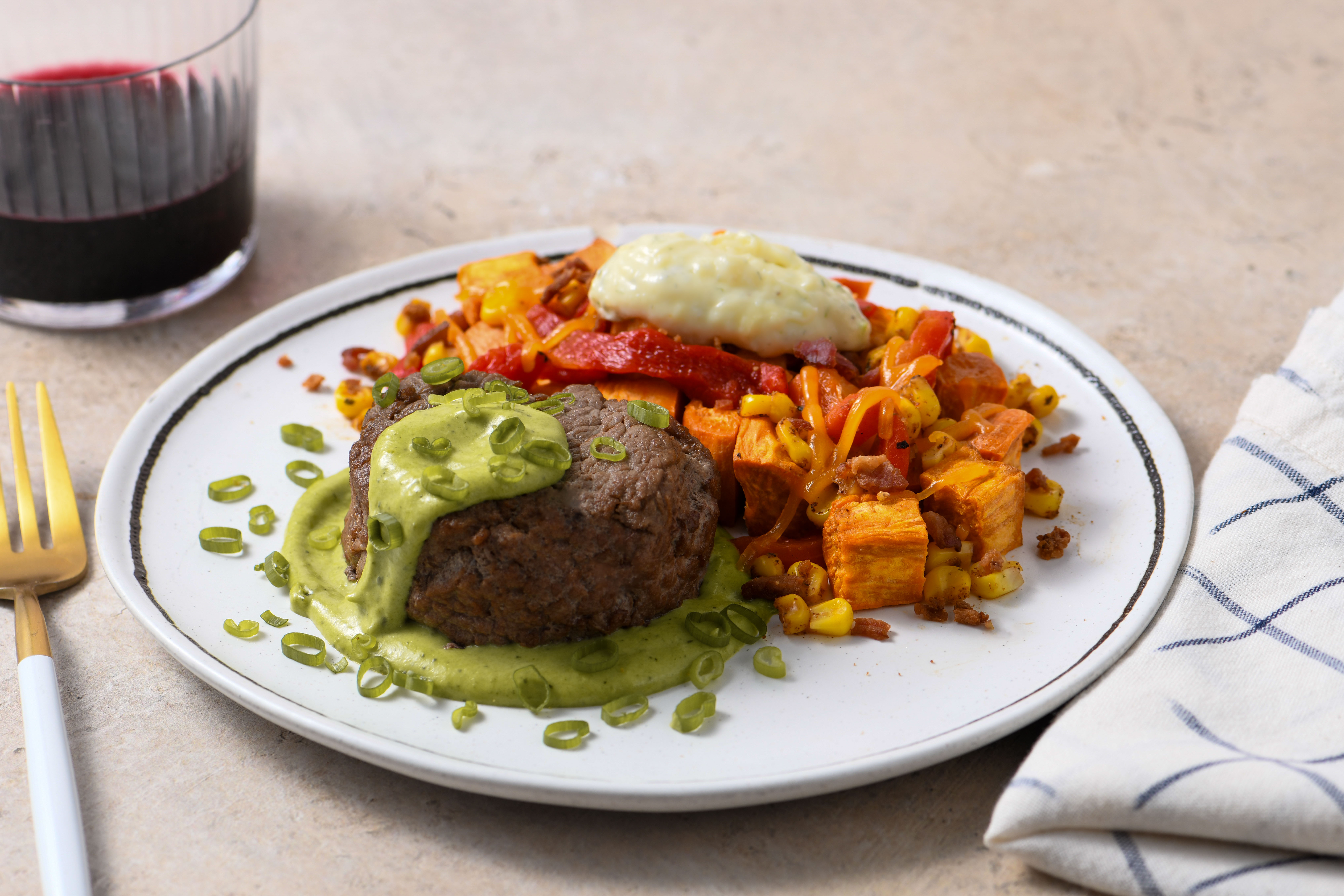 Filet Mignon with Poblano Crema Recipe - Tempo